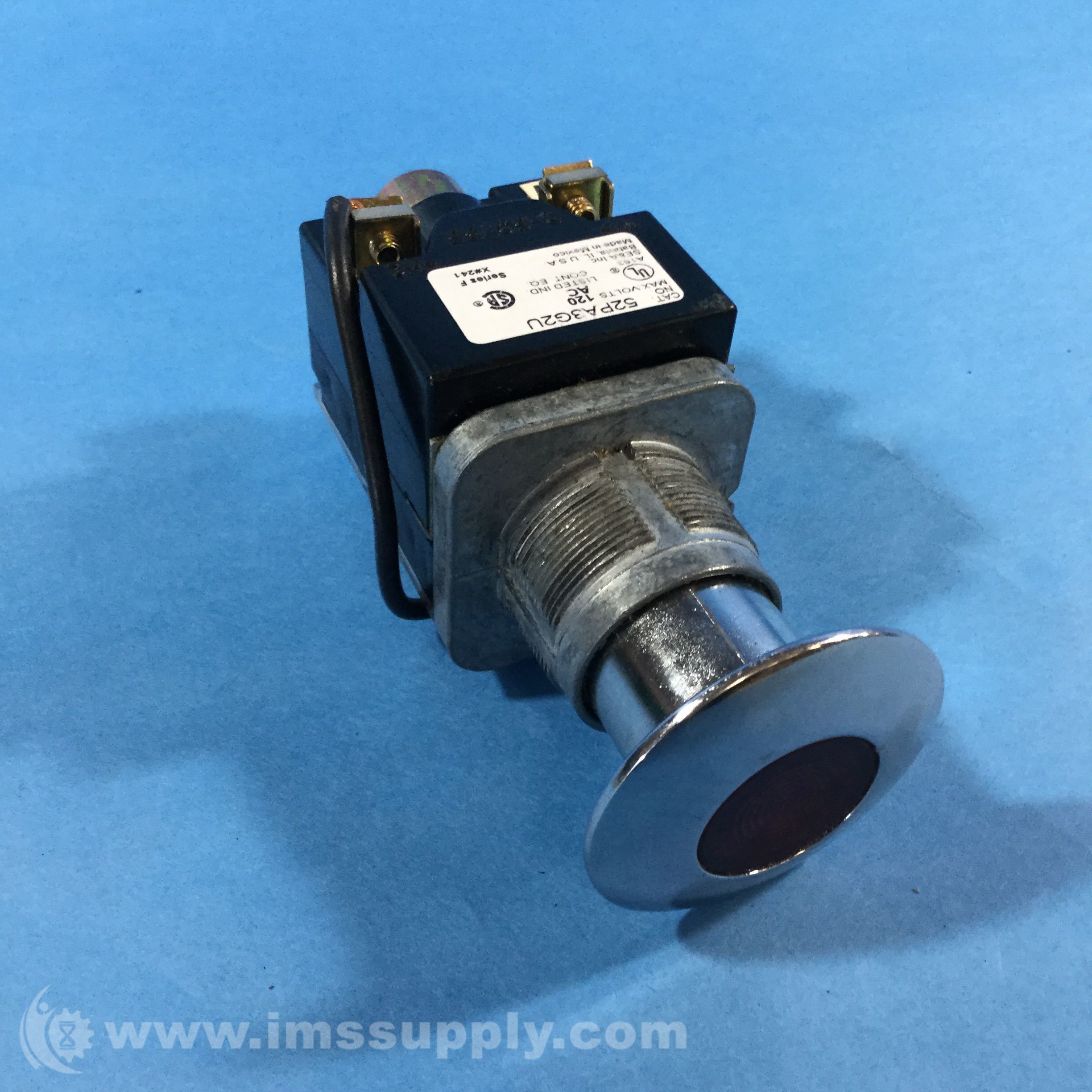 Furnas Electric Co 52PA3G2U Pushbutton, Momentary, RED,1 3/4MTL - IMS ...