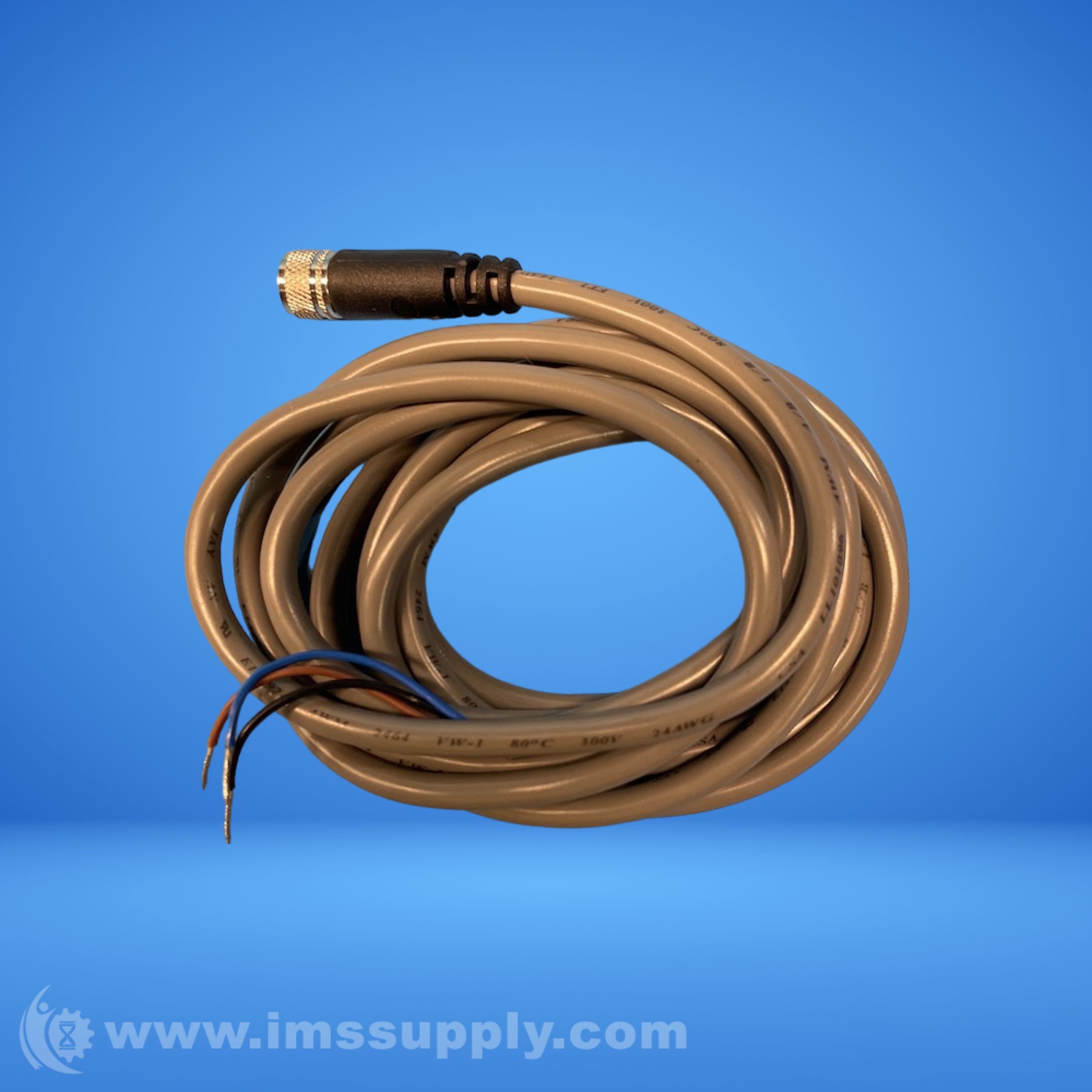 Edco 3QD5 Quick-Disconnect Cable, 3-Pin, 5m Long - IMS Supply