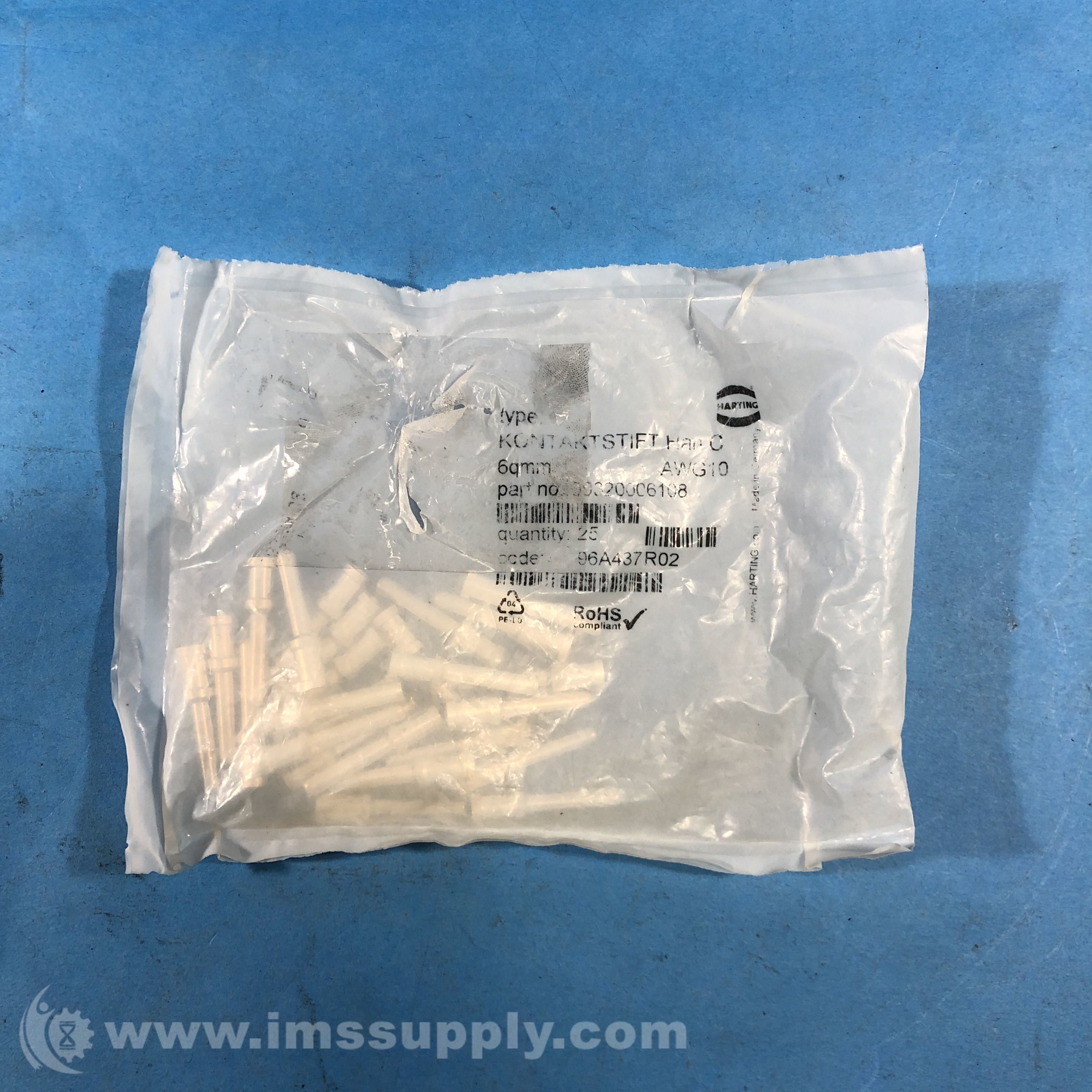 Harting 09320006108 Bag of 25 Heavy Duty Power Connectors - IMS Supply