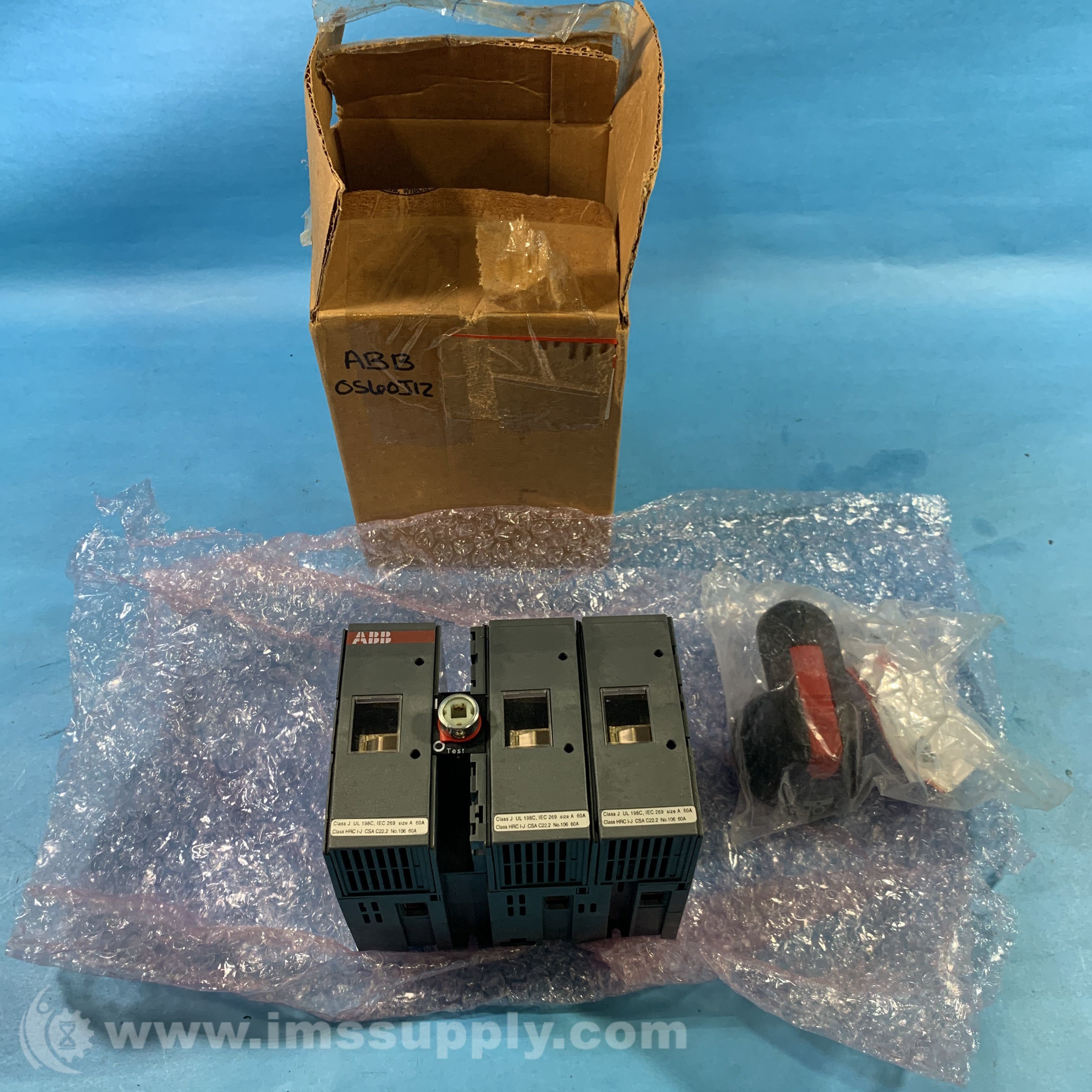 ABB OS60J12 Fusible Disconnect Switch, 3-P, 60A/600V - IMS Supply