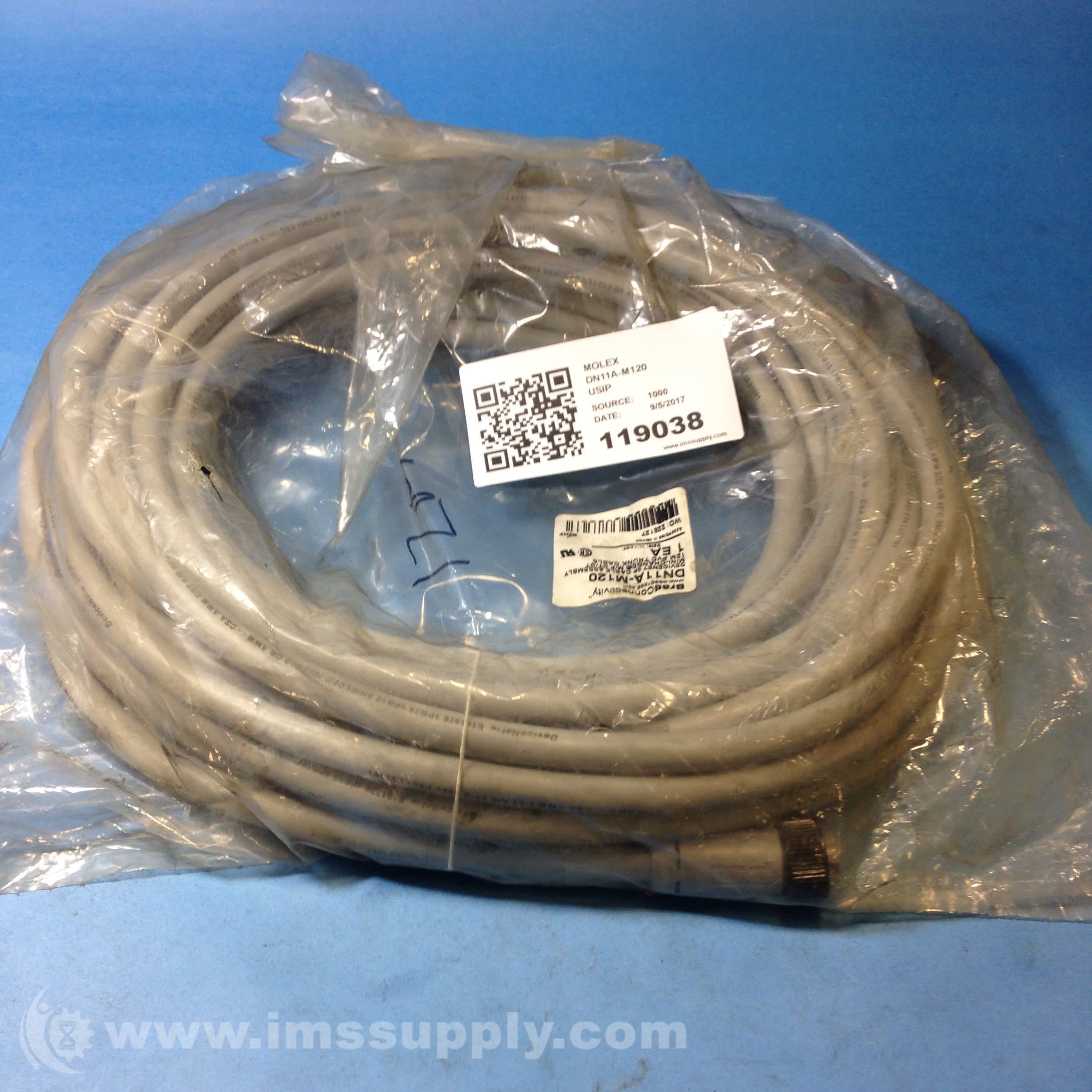 Molex DN11A-M120 Devicenet 5P Cable Assembly - IMS Supply