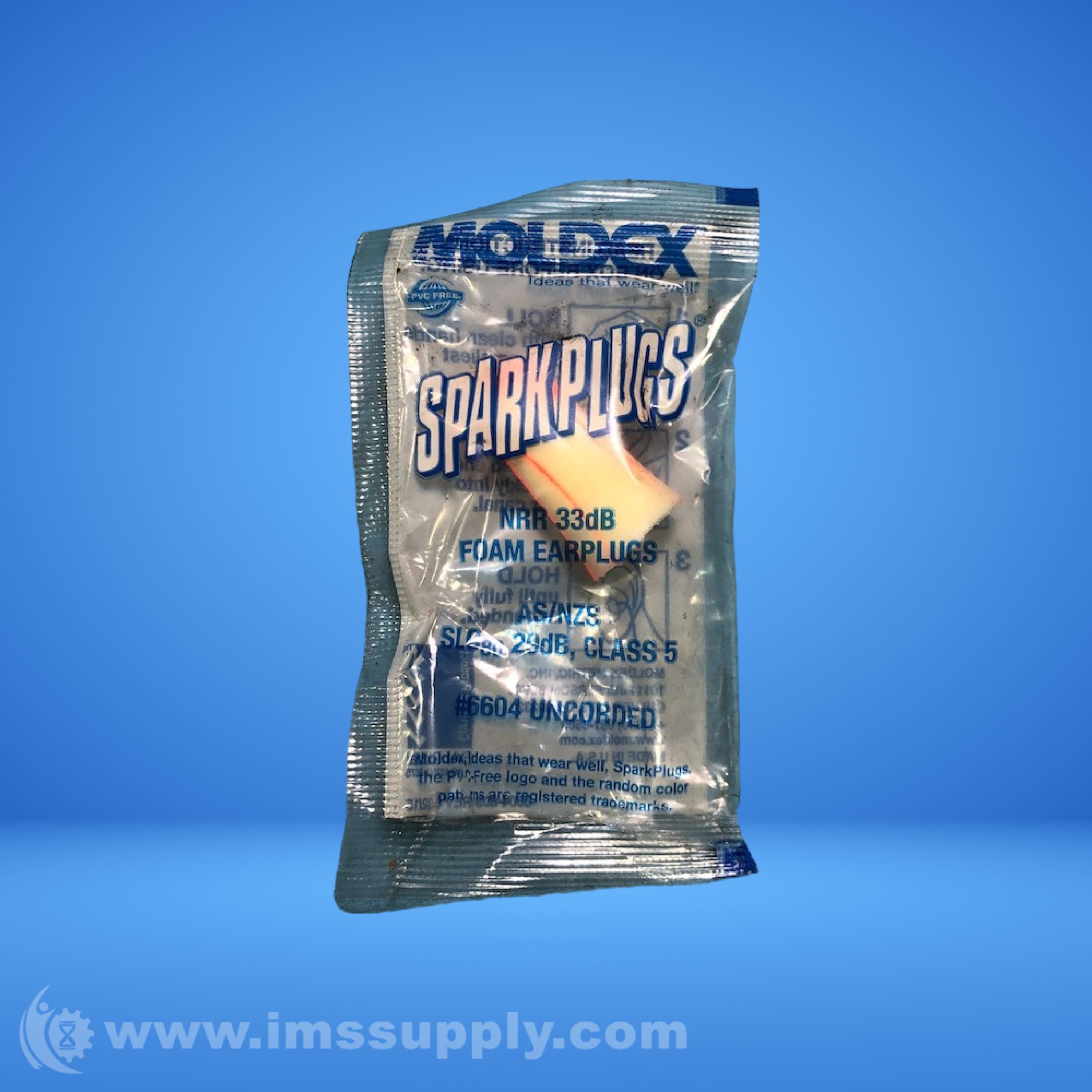 Moldex 6604 Pack of 2 NRR 33dB SparkPlugs Uncorded Earplugs - IMS Supply
