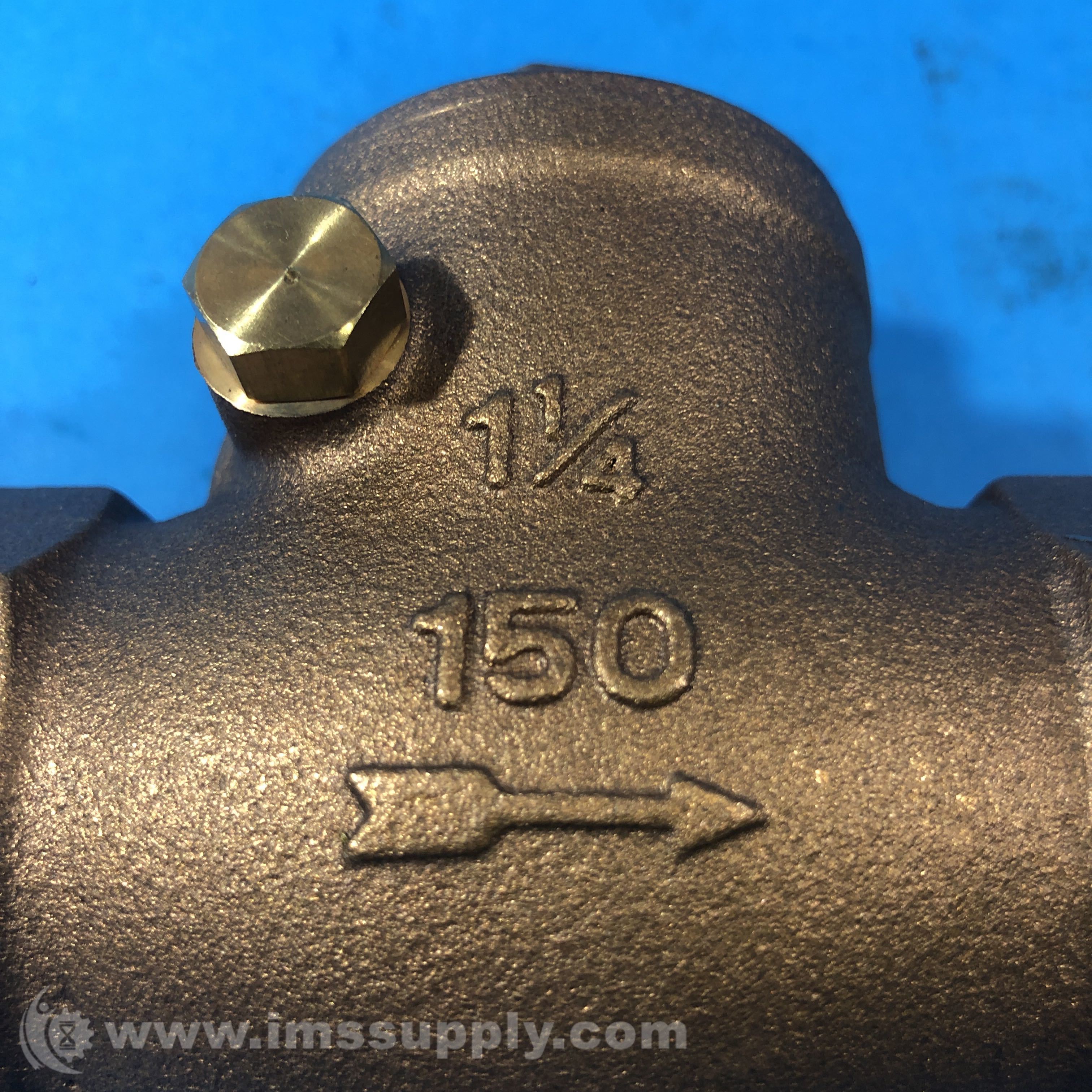 Toyo 150 1-1/4'' Brass Gate Check Valve - IMS Supply