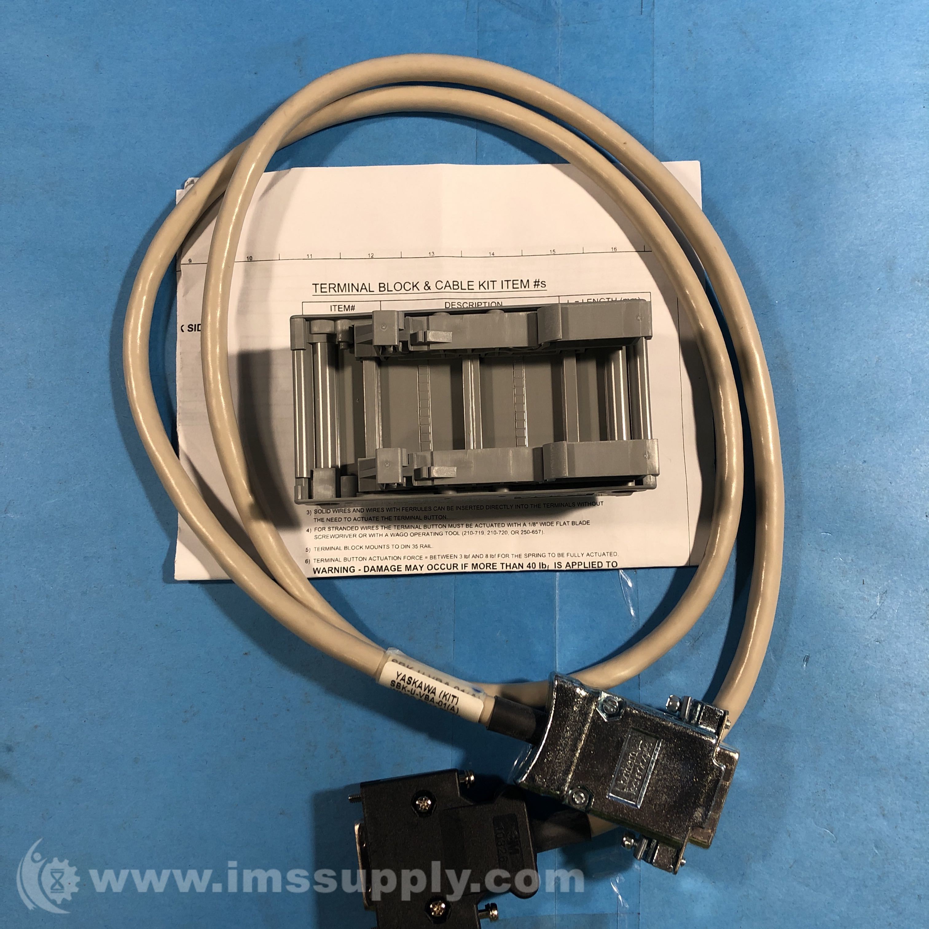 Yaskawa SBK-U-VBA-01(A) Terminal Block and Cable Kit - IMS Supply