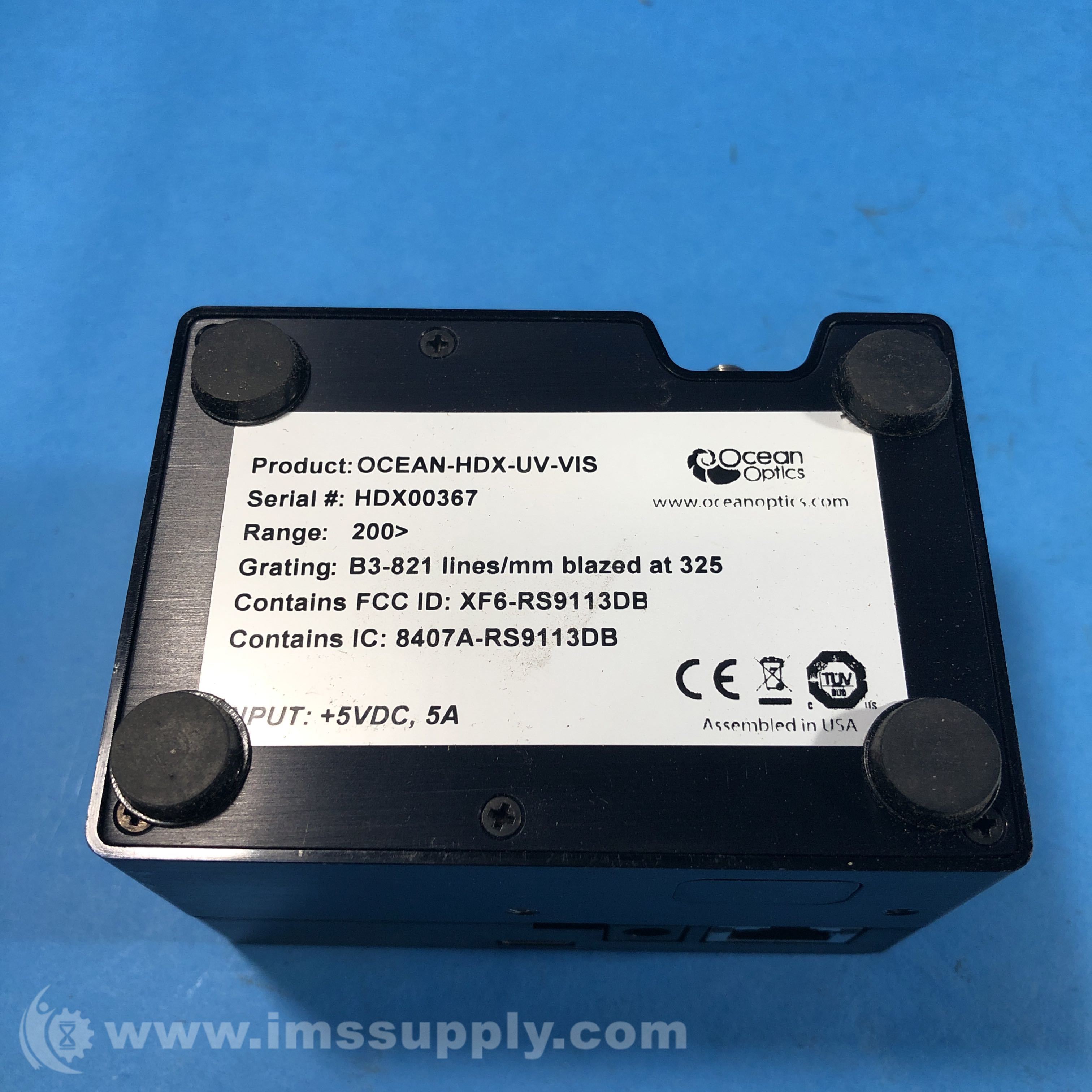 Ocean Optics OCEAN-HDX-UV-VIS Optimized Spectrometer - IMS Supply