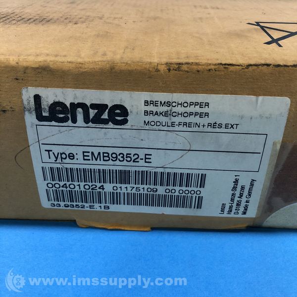 Lenze EMB9352-E Servo Drive Brake Module - IMS Supply