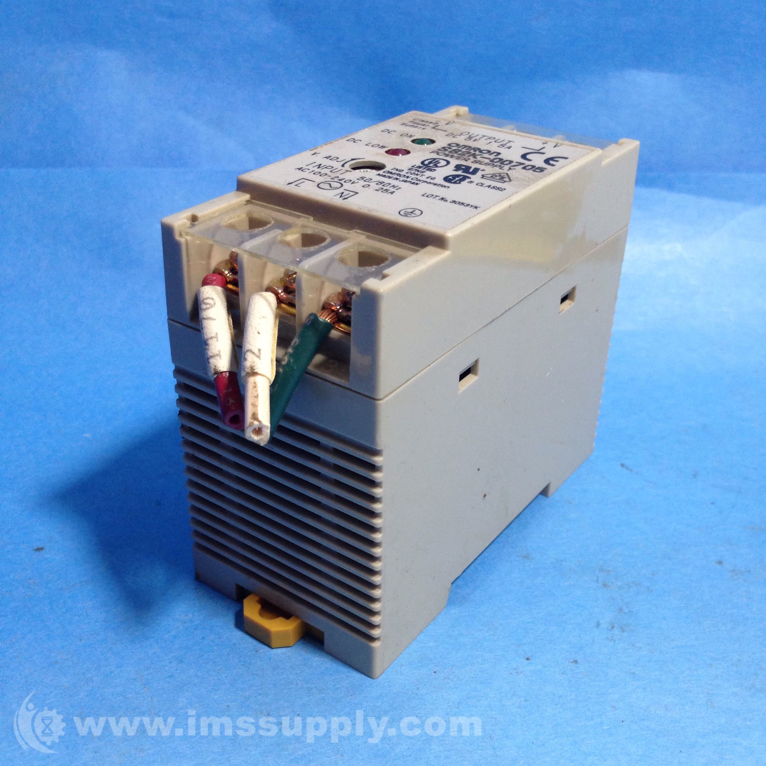 Omron S82K-00705 Power Supply Fixed Output 5 VDC - IMS Supply