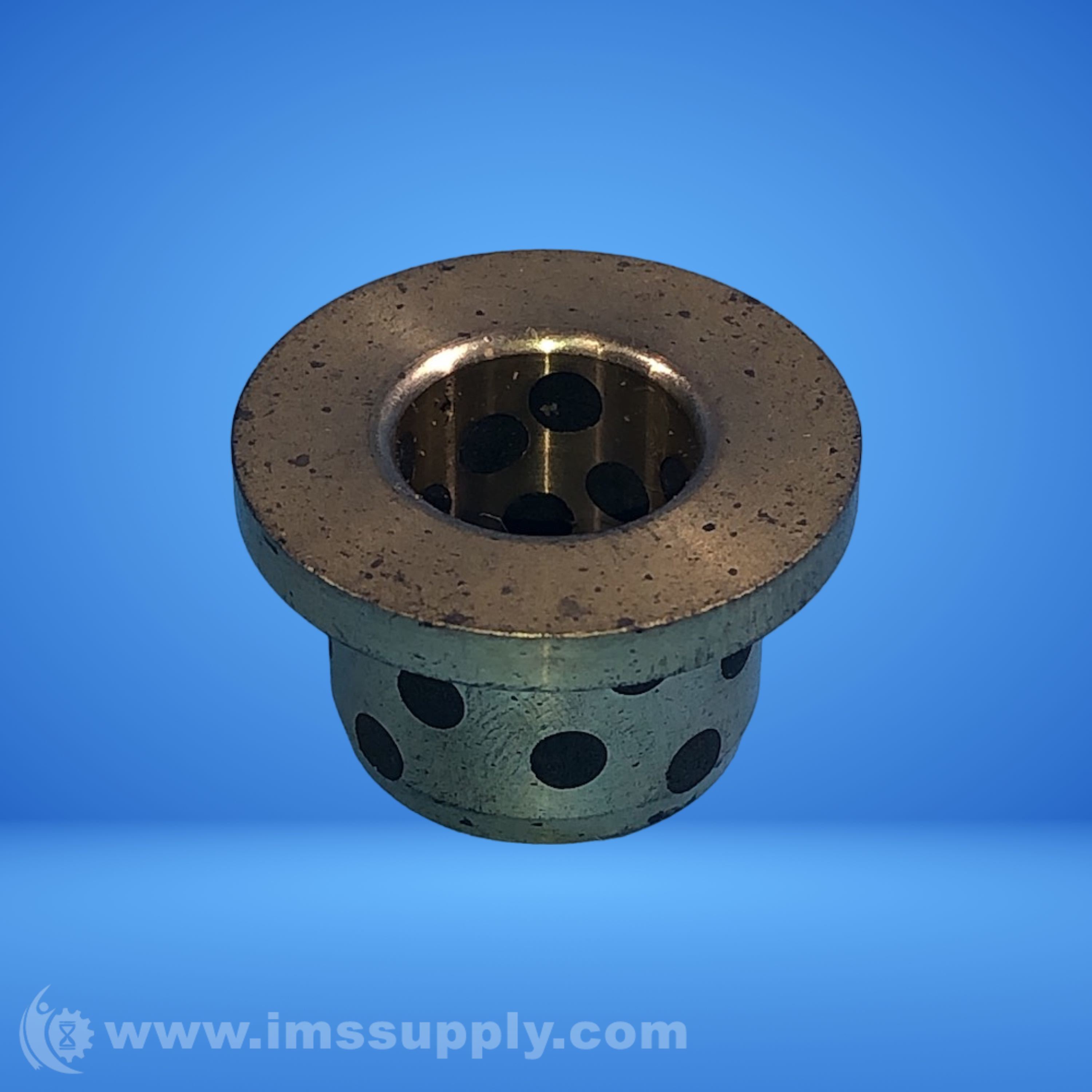 Flanged Oilless Bushing, 12MM ID X 18MM OD X 15MM LG - IMS Supply