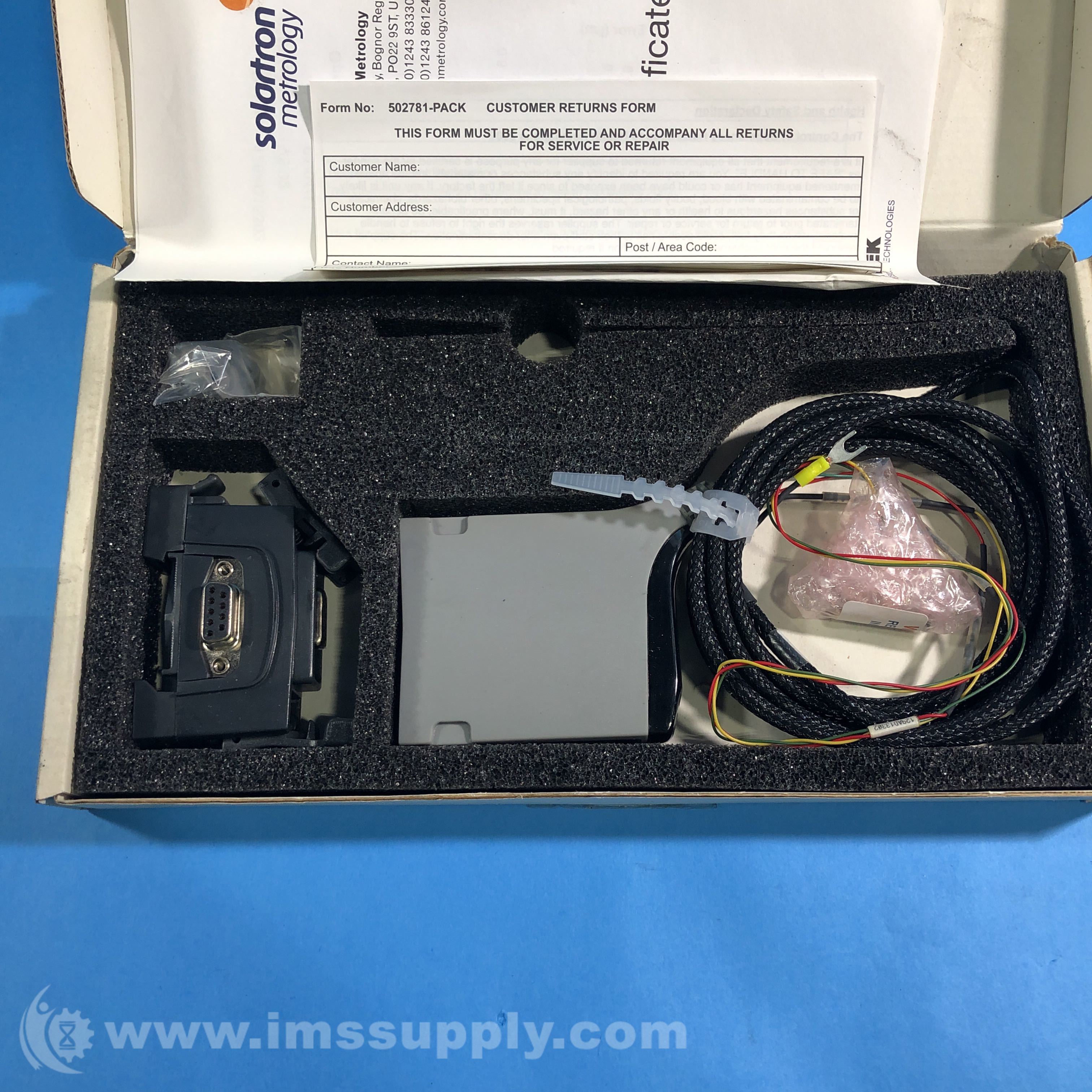 Solartron 973129-3 DM05S Straight Digital Probe w/ Braid Cable - IMS Supply