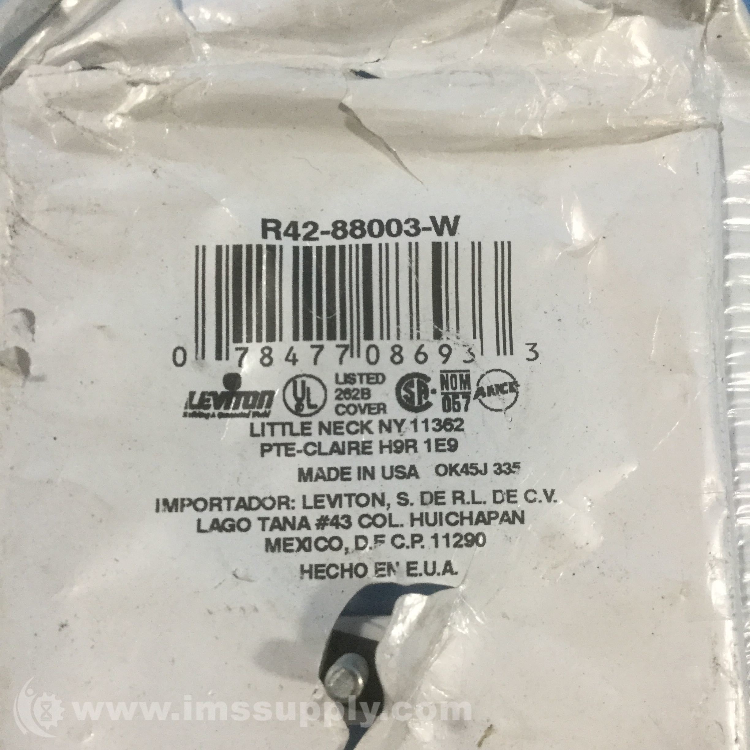 Leviton R42-88003-W Wall Plate - IMS Supply