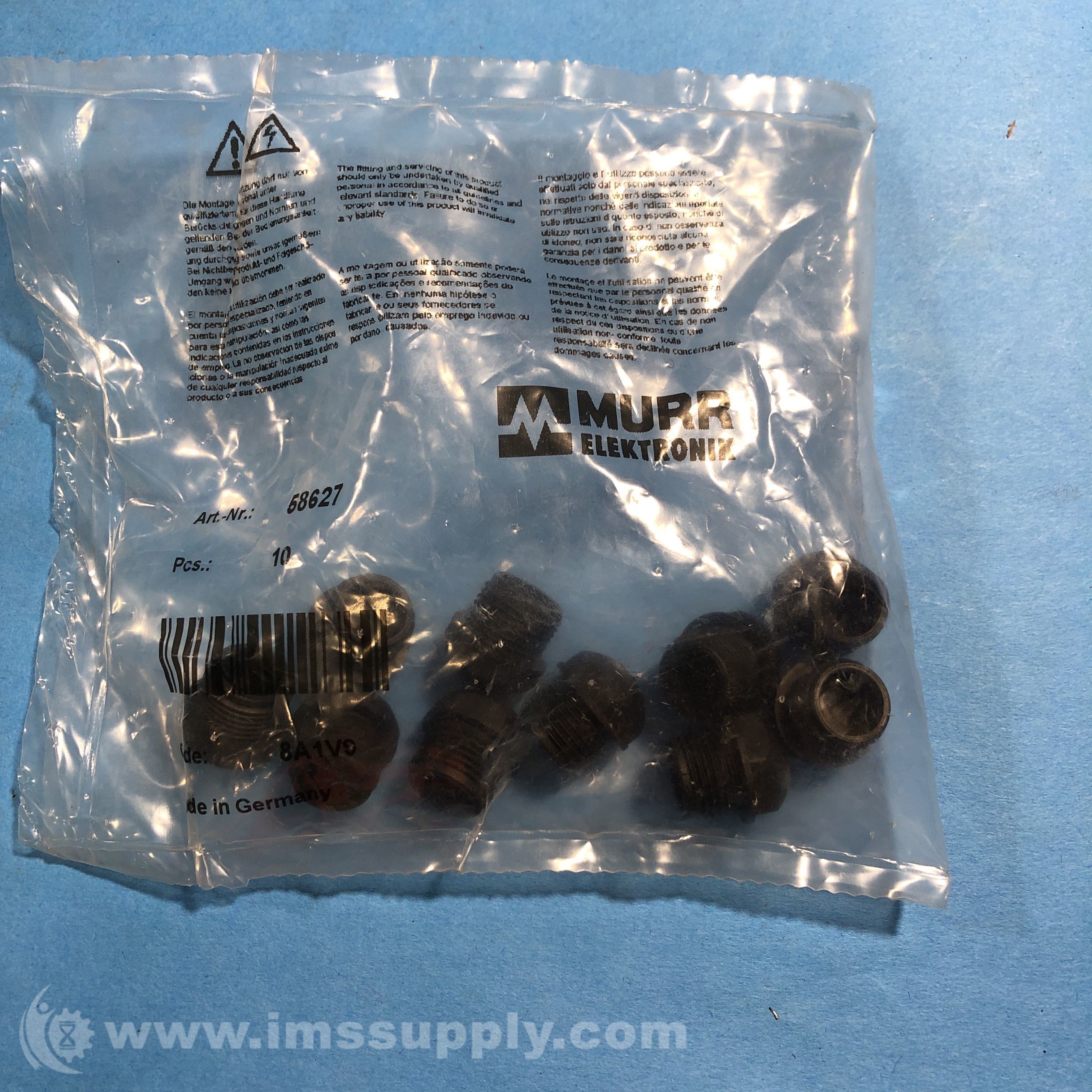 Murrelektronik 58627 Pack of 10 Blind Plugs For Empty Sockets - IMS Supply