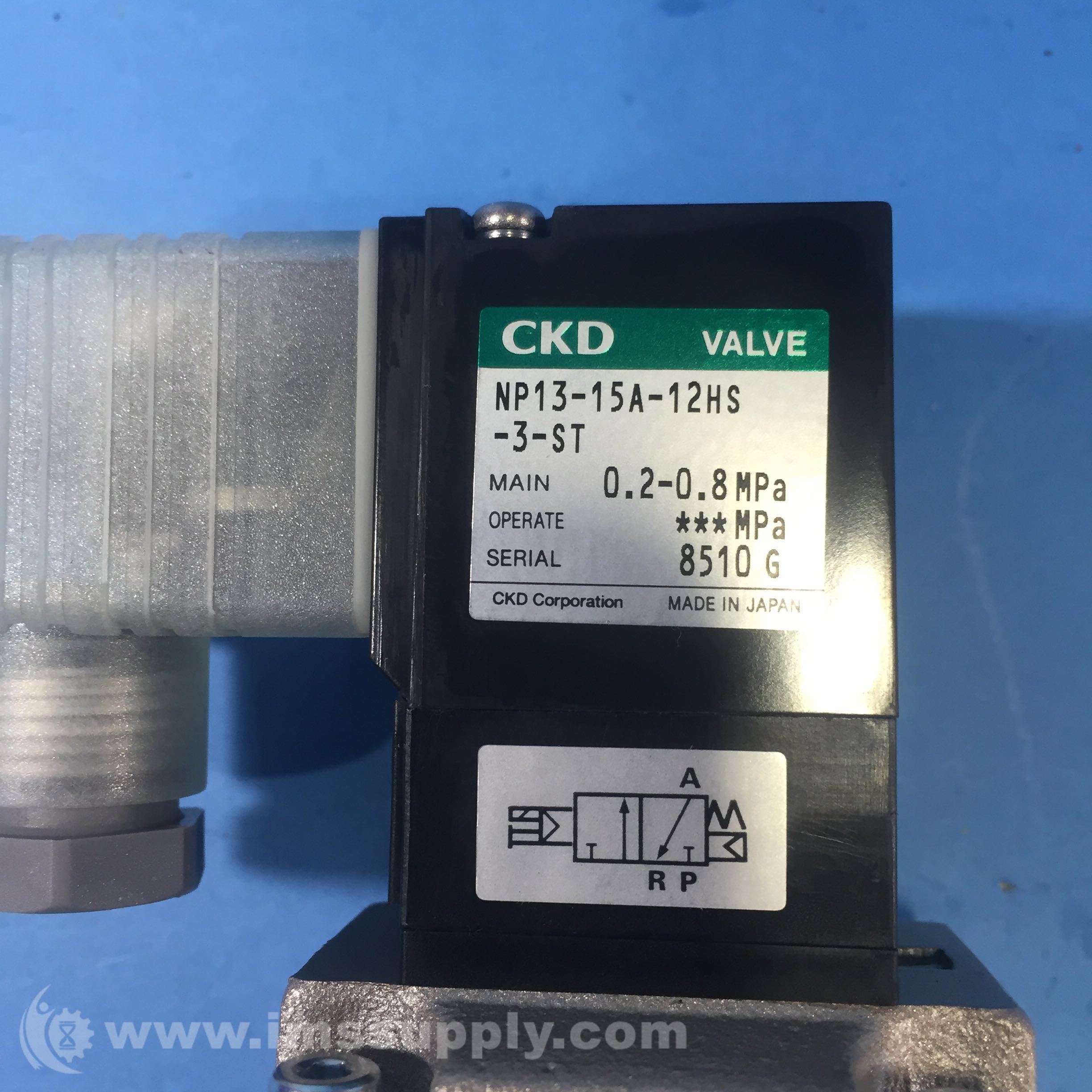 CKD NP13-15A-12HS-3-ST Solenoid Valve - IMS Supply