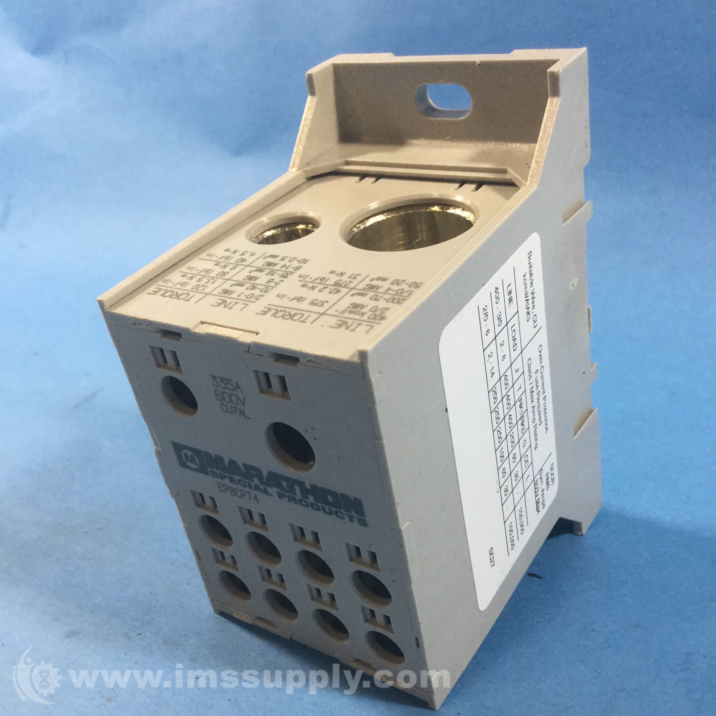 Marathon Special Products EPBCP74 Box of 3 Distribution Block - IMS Supply