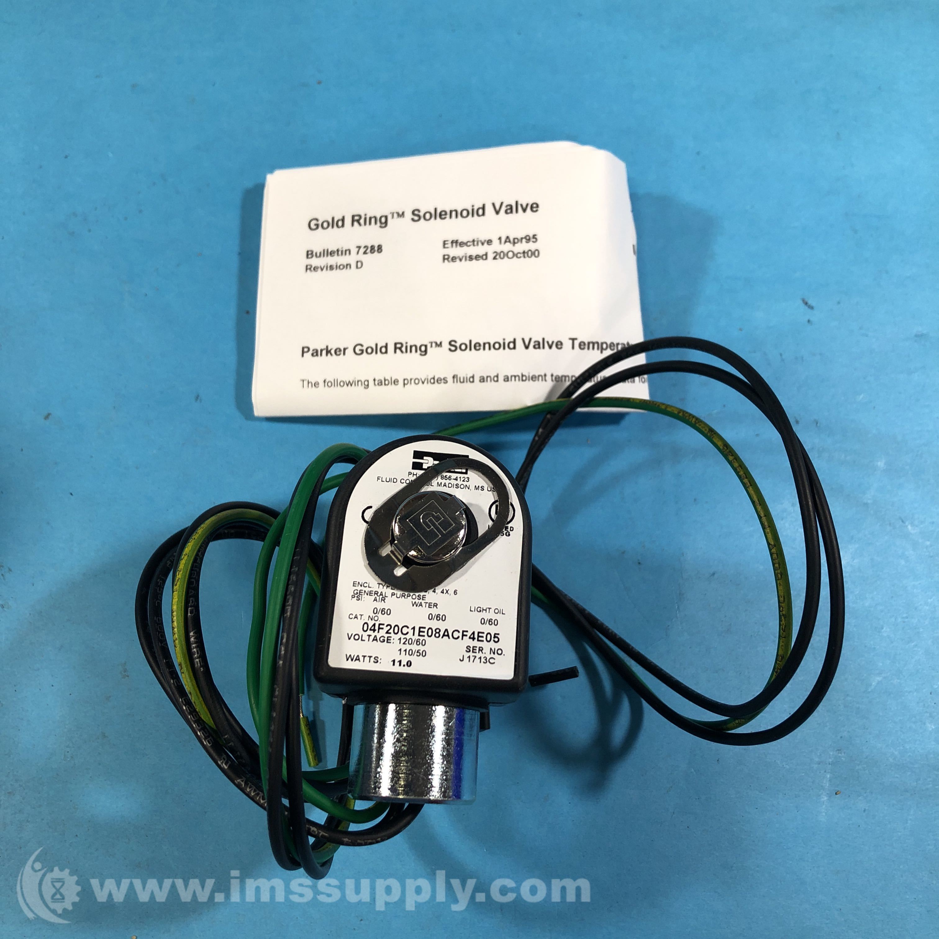 Parker VAL07378 General Purpose Solenoid Valve, 04F20C1E08ACF4E05 - IMS ...