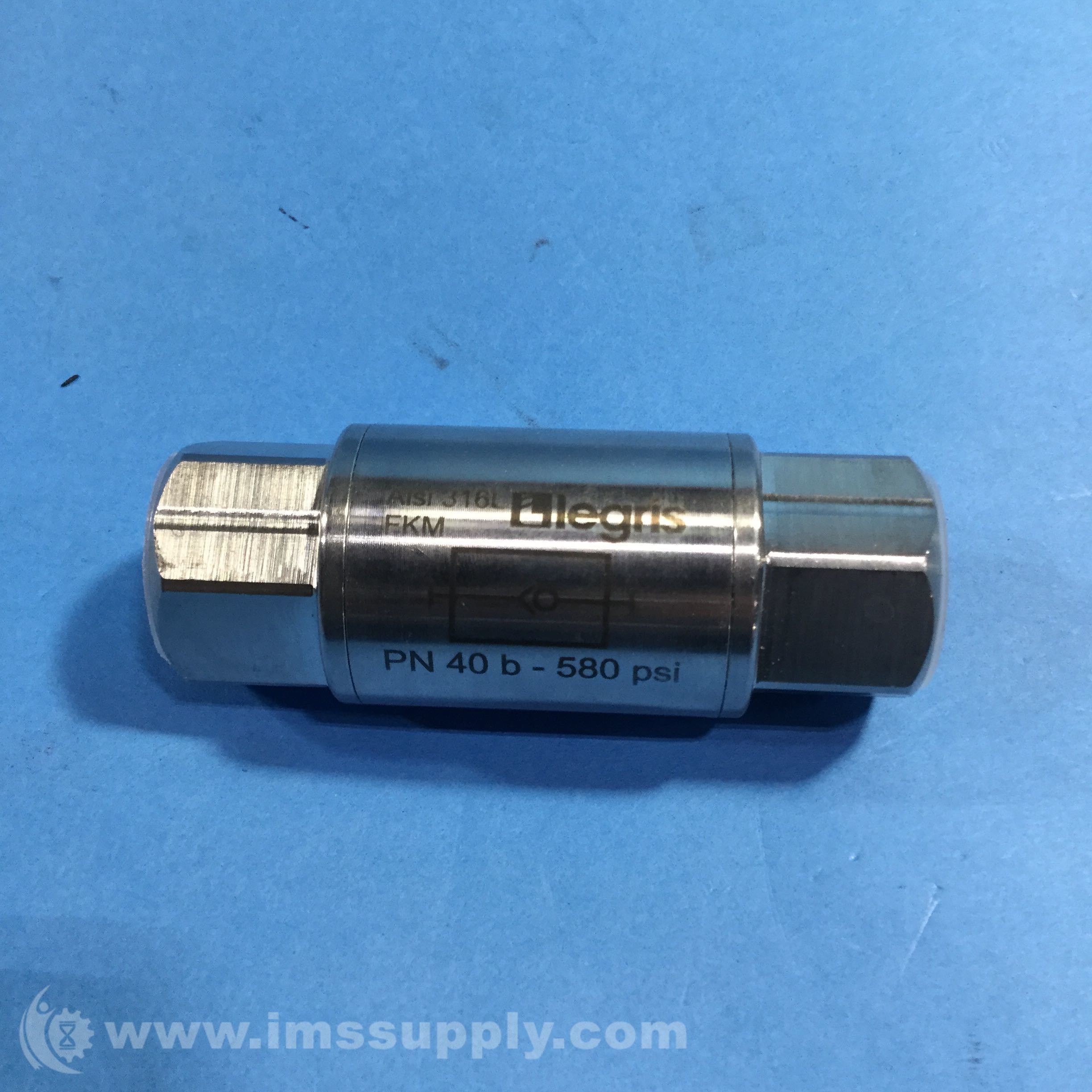 Legris 40B-580PSI Check Valve, Unidirectional Female-female NPT - IMS ...
