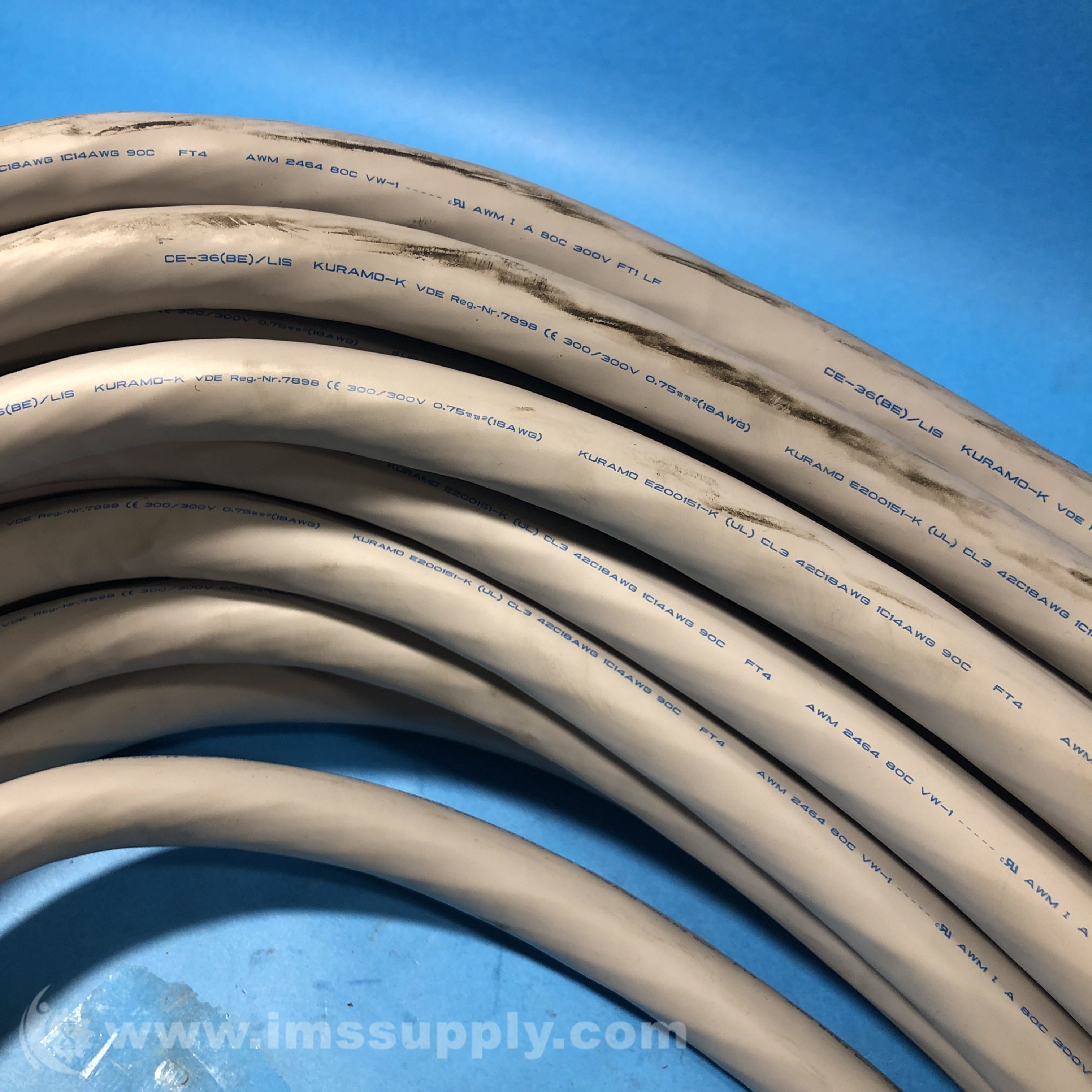 Kuramo CE-36(BE)/LIS-25 Cable, VDE 7898 300/300V, E200151-K - IMS Supply
