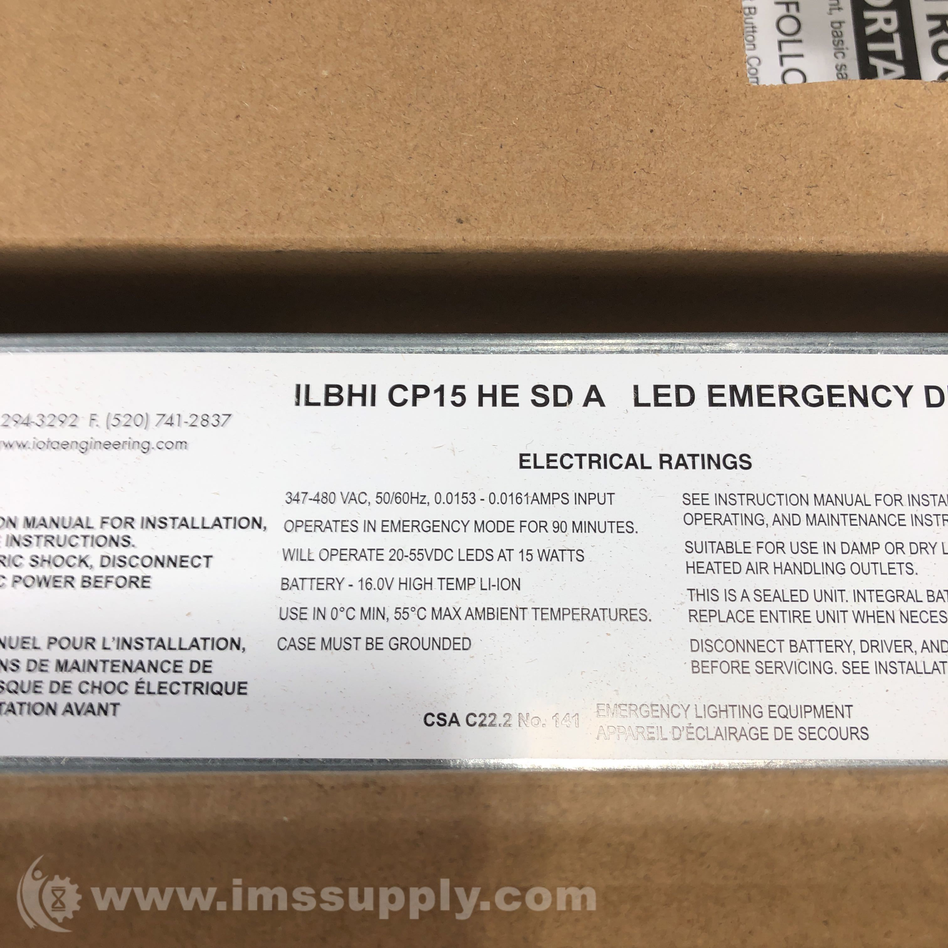 Iota ILBHI CP15 HE SD A - IMS Supply