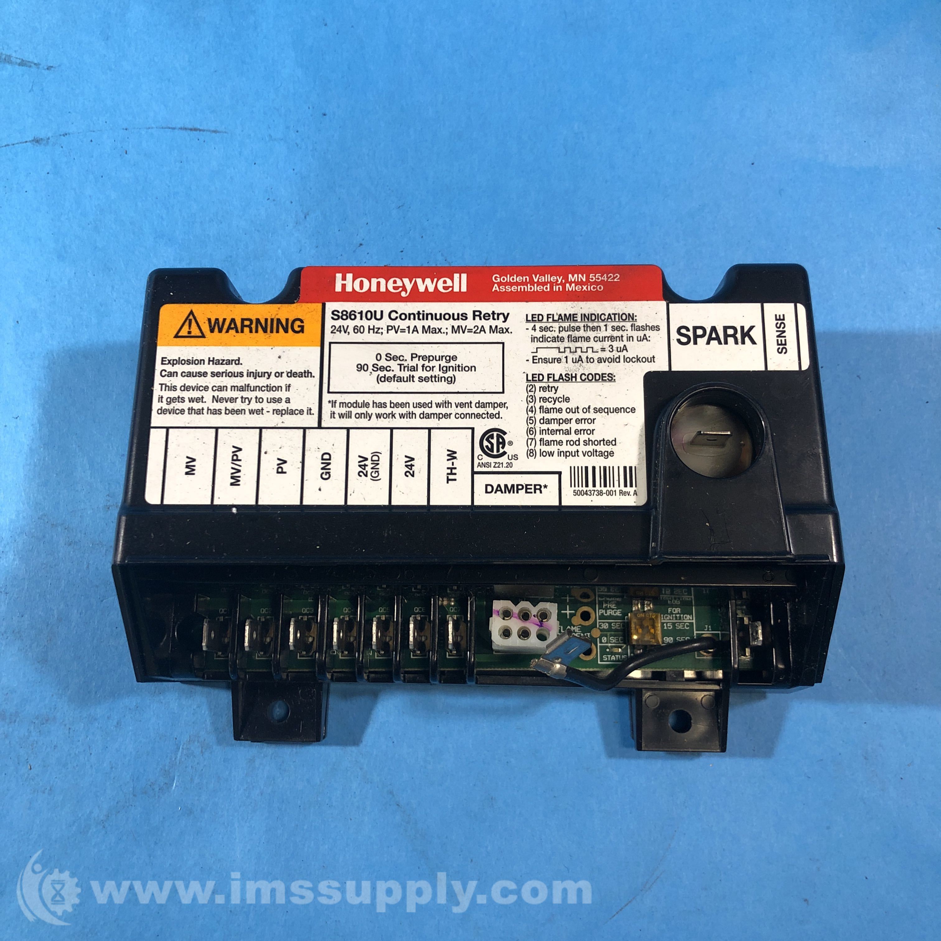 Honeywell S8610U Intermittent Pilot Module 24V - IMS Supply