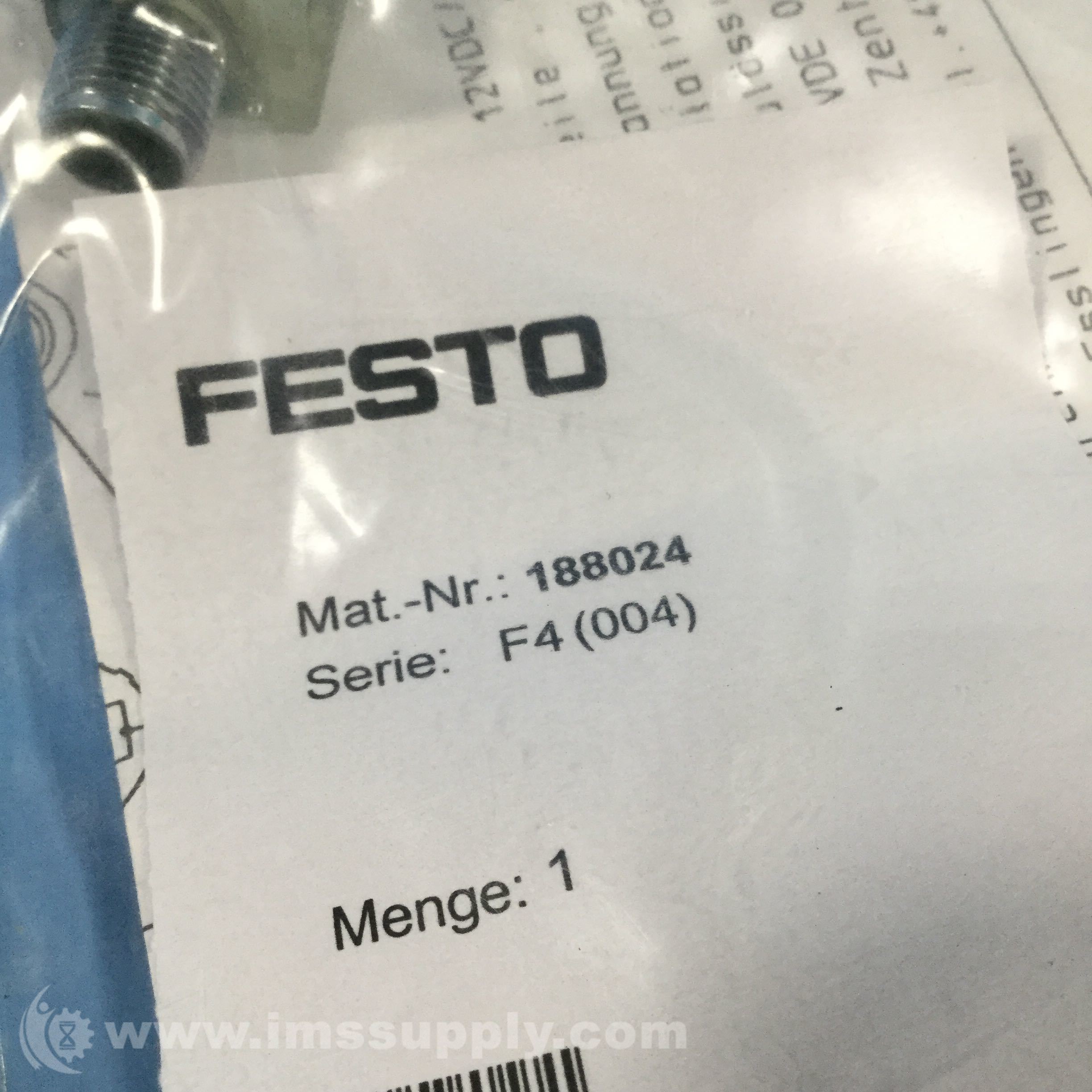 Festo 188024 Plug Socket - IMS Supply