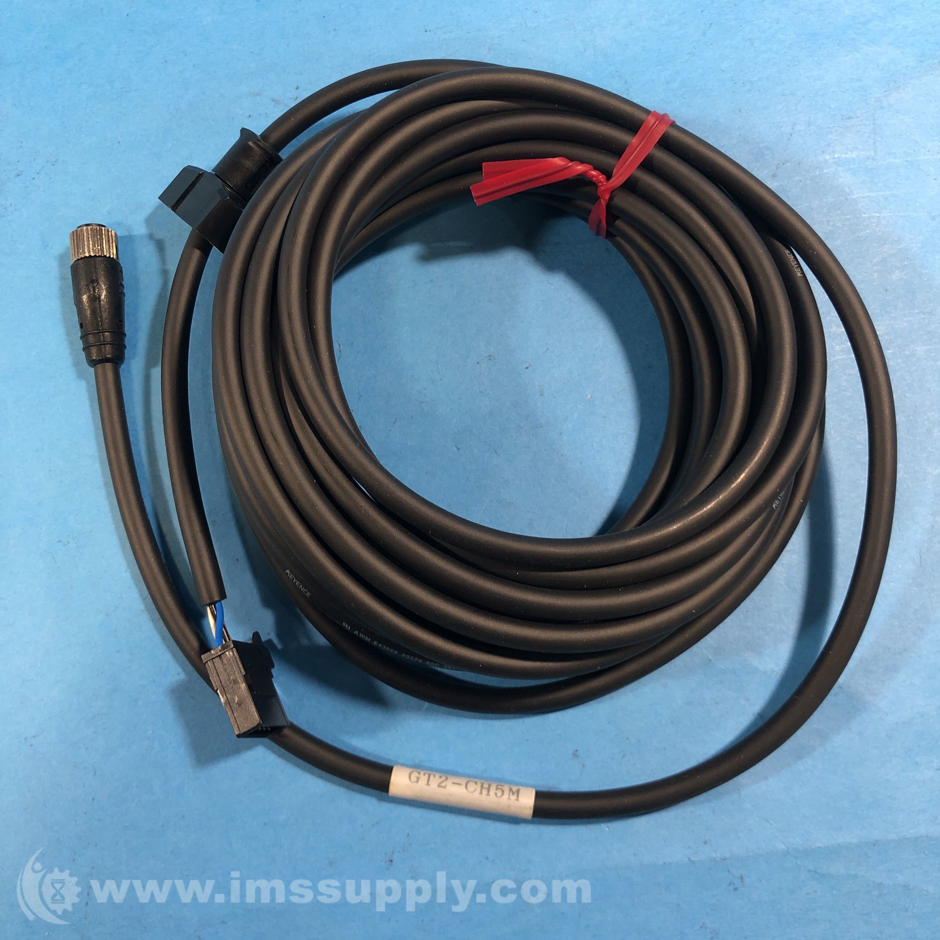 Keyence GT2-CH5M Sensor Head Cable, Straight Type, 5 m - IMS Supply