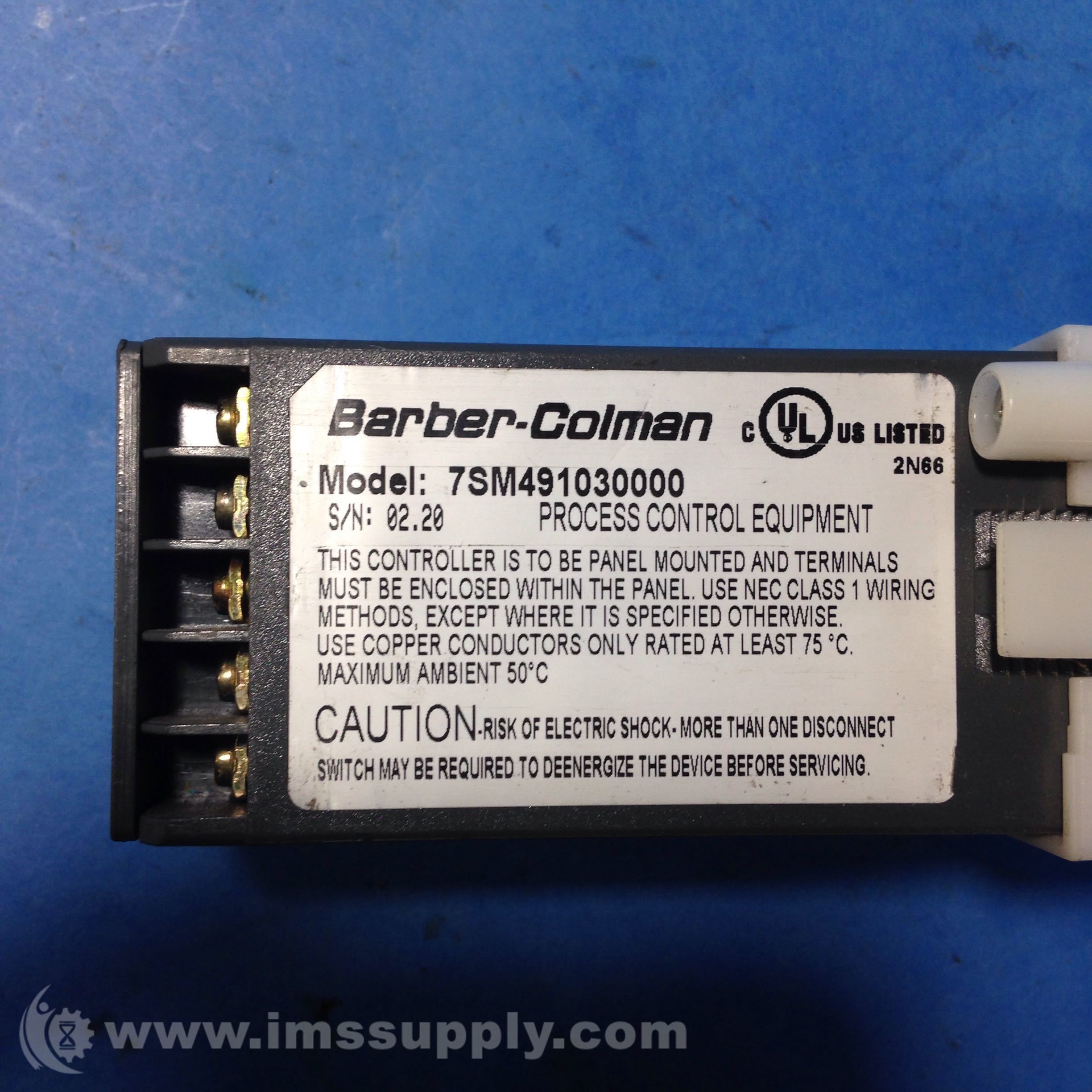 Barber Colman 7SM491030000 Temperature Controller 100/240VAC - IMS Supply