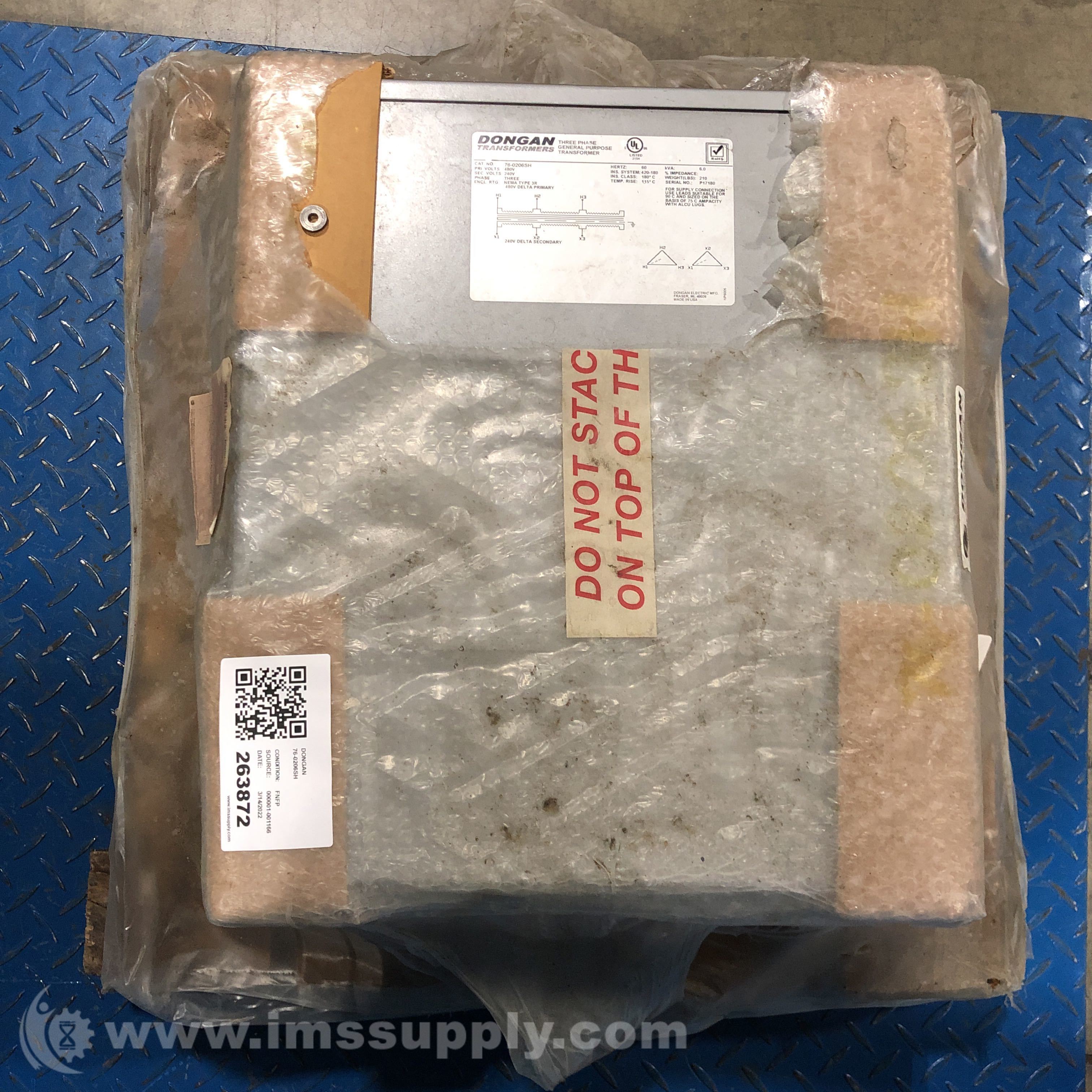 Dongan 76-0206SH Three Phase General Purpose Transformer - IMS Supply