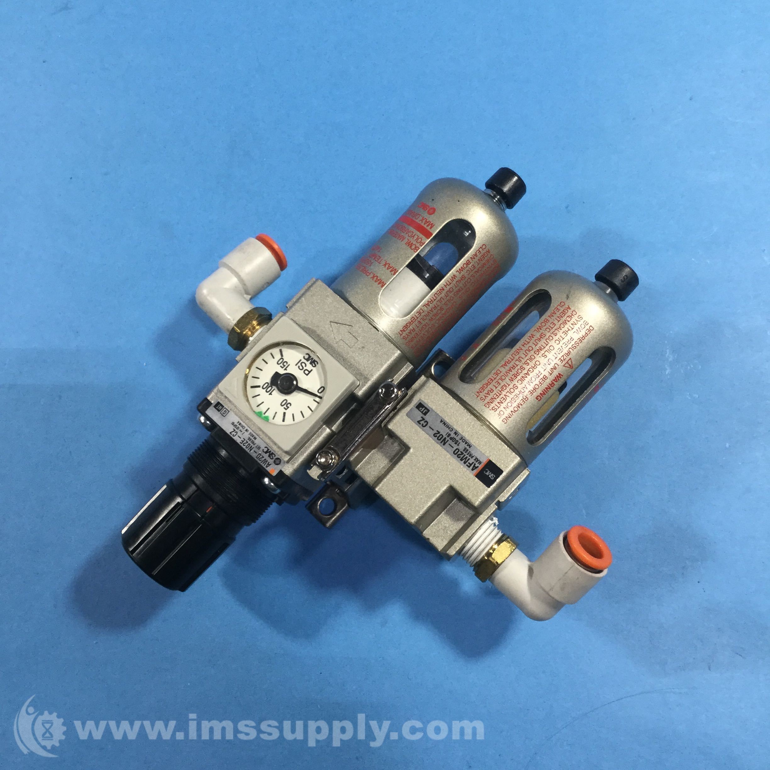SMC AW20-N02E-CZ Filter Regulator, AW Mass Pro, 1/4 Modular (NPT) - IMS Supply
