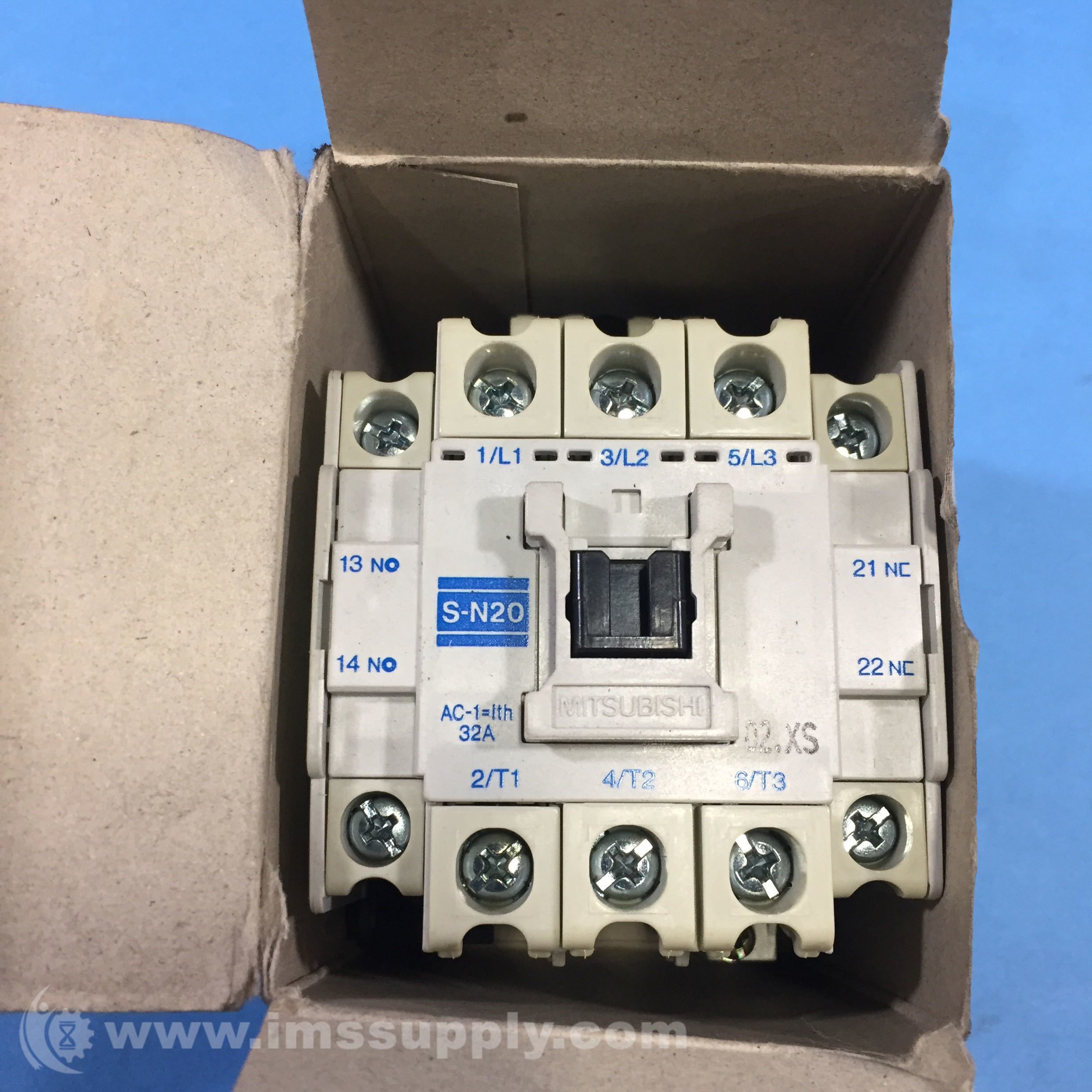 Mitsubishi S-N20CX Magnetic Contactor, 440 VAC Coil, 3 Pole, 32 A - IMS ...