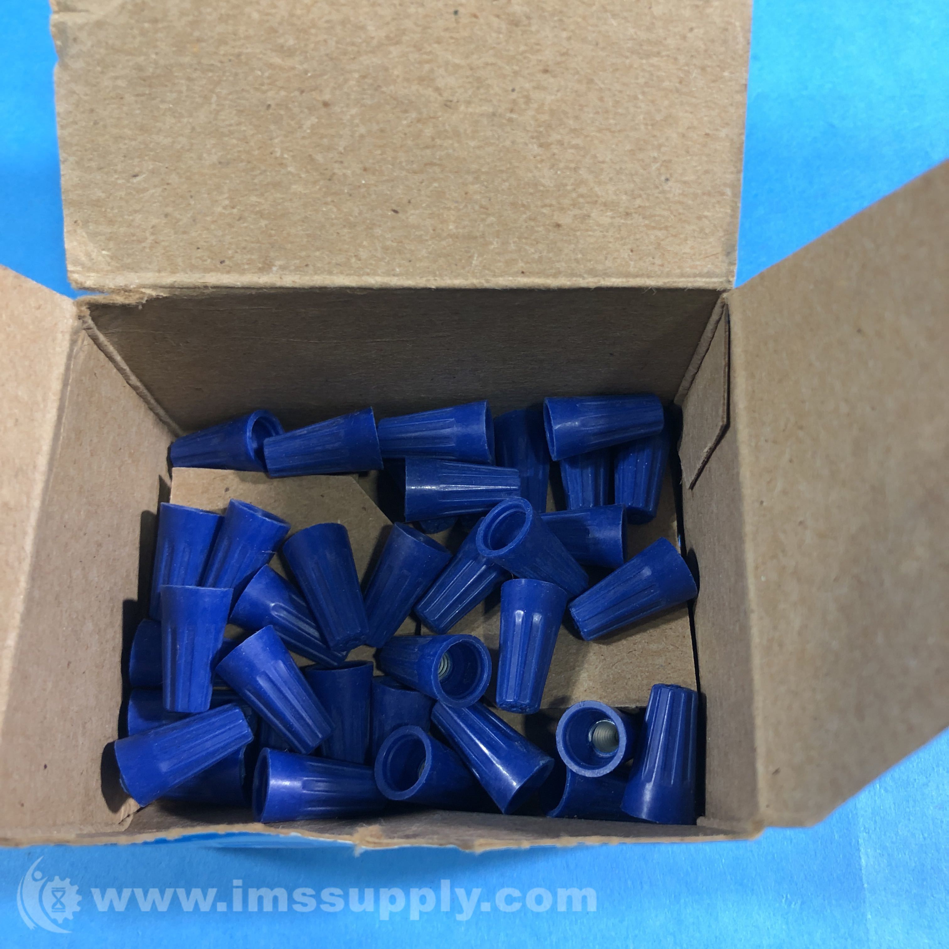 Ideal 30-072 Box of 100 Wire-Nut Connectors, 22 to 16 AWG, Blue - IMS ...