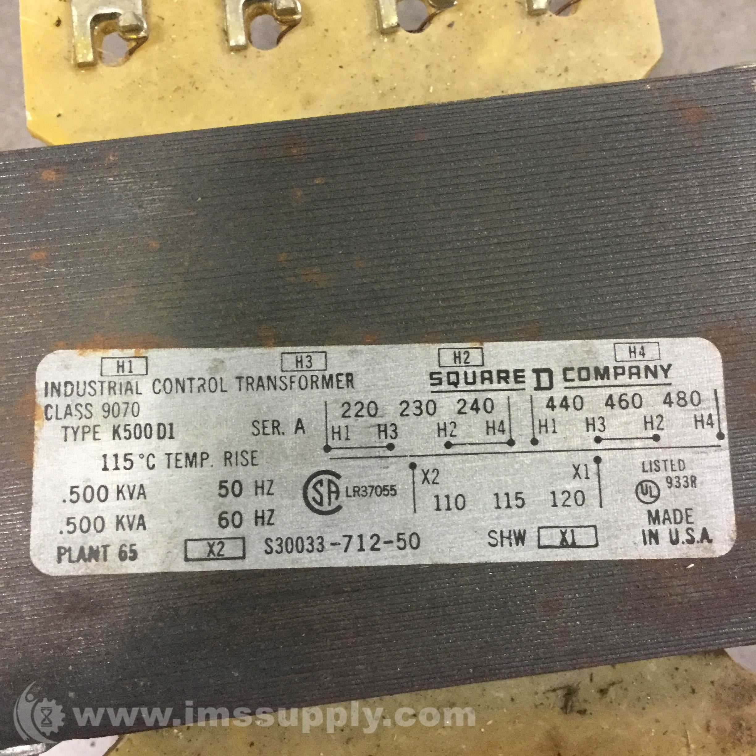 Square D 9070-K500D1 Industrial Control Transformer - IMS Supply