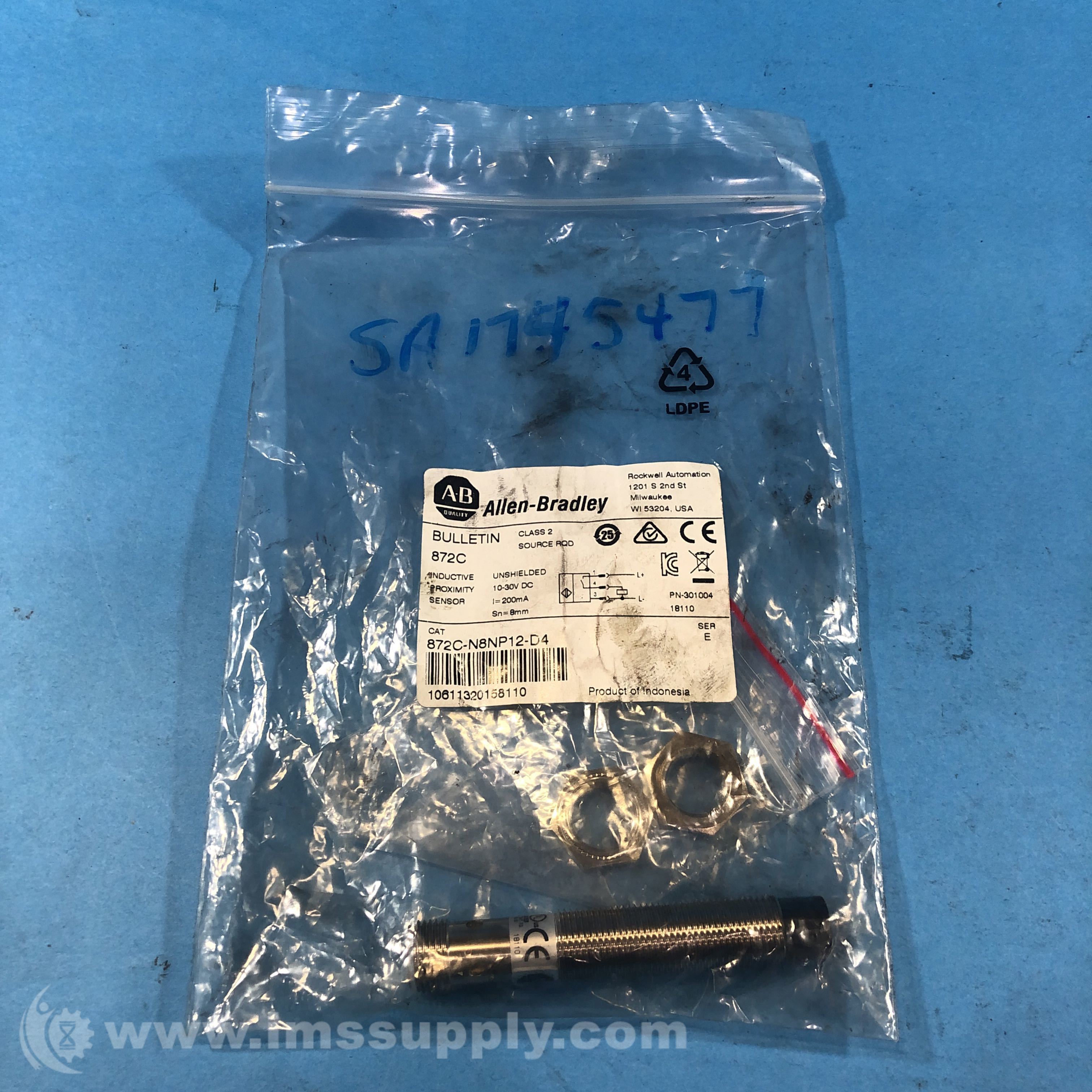 Allen Bradley 872C-N8NP12 P4 Series E Inductive Proximity Sensor - IMS ...
