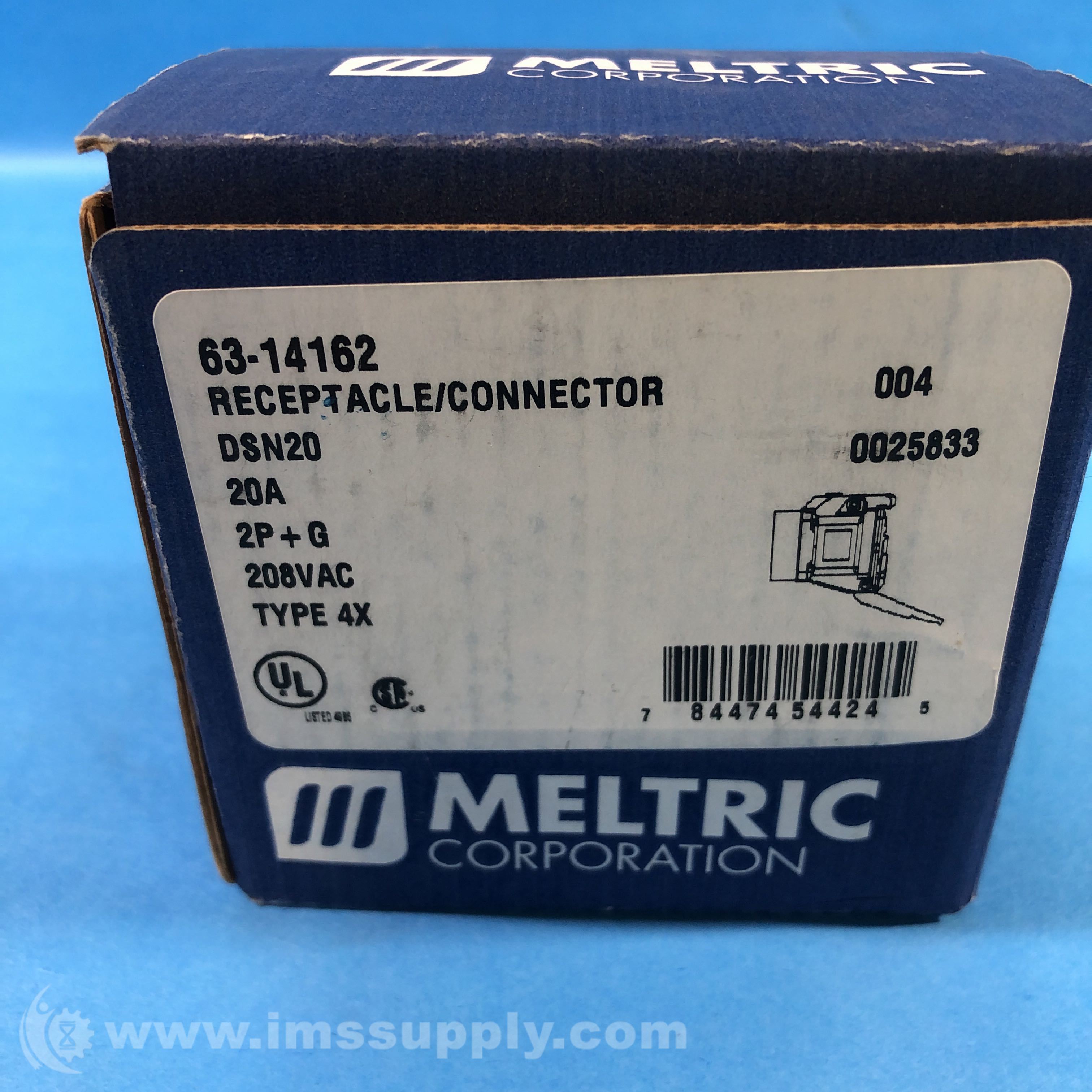Meltric 63-14162 Pin and Sleeve Receptacle, DSN20 Series - IMS Supply