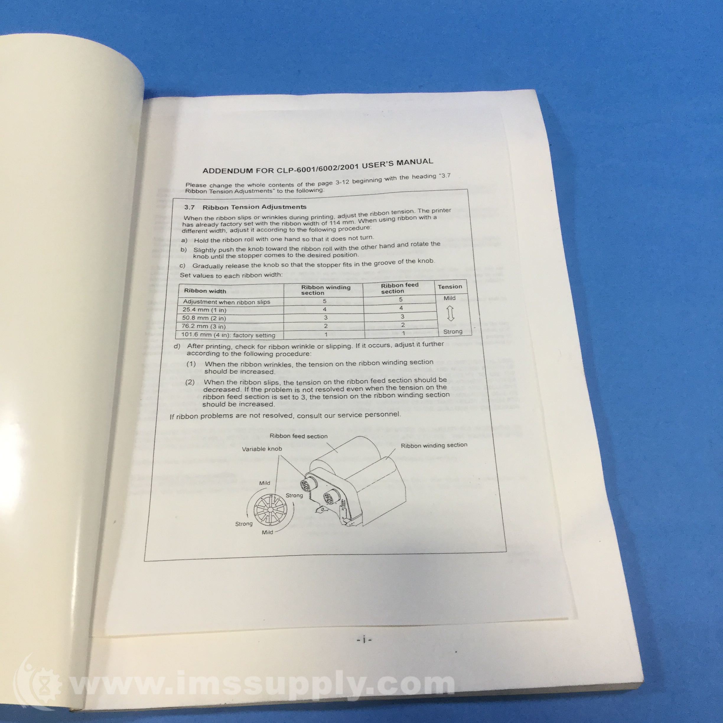 Citizen CLP-6001/6002 User Manual - IMS Supply