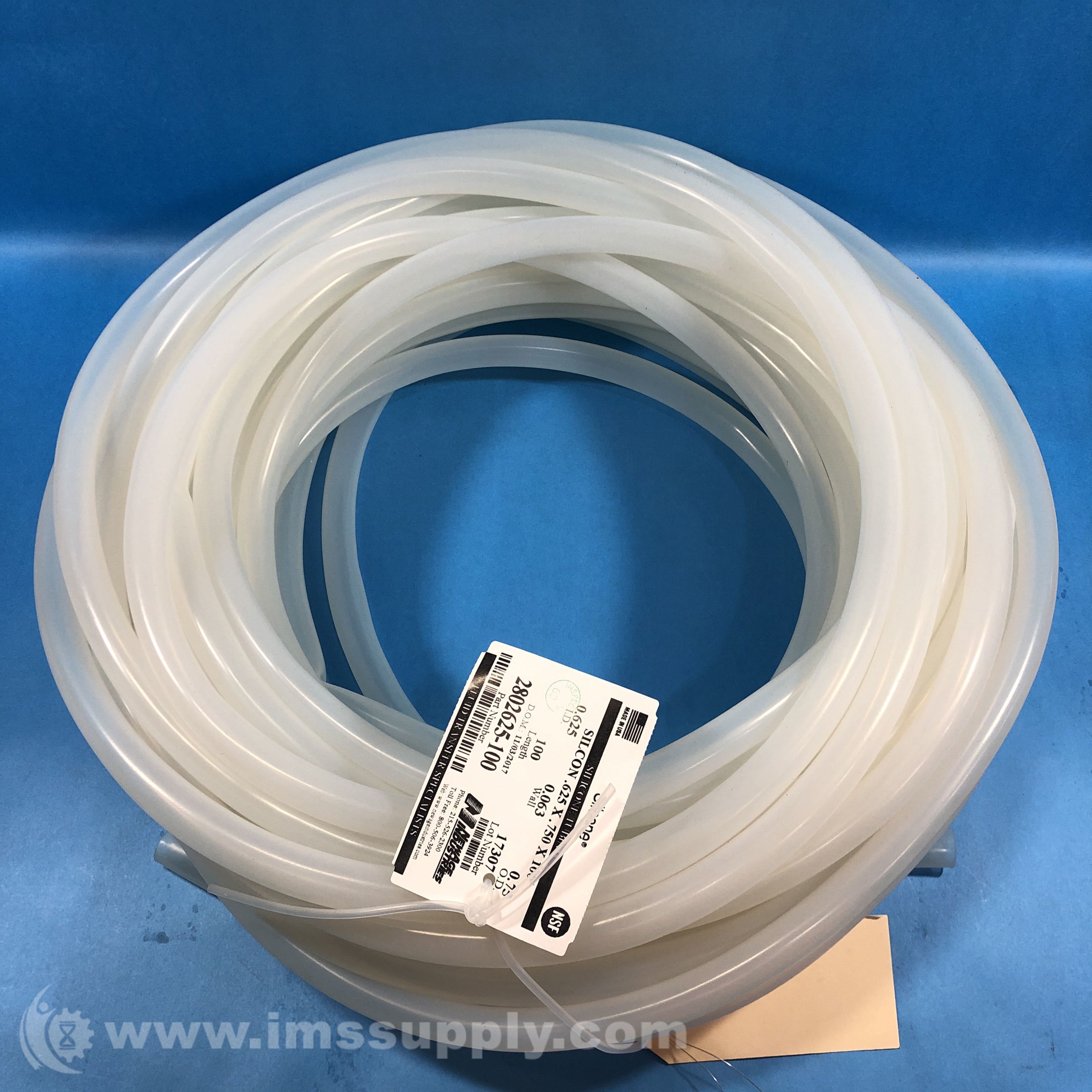 NewAge Industries 2802625-100 Silicone Tube, 100 ft LG - IMS Supply
