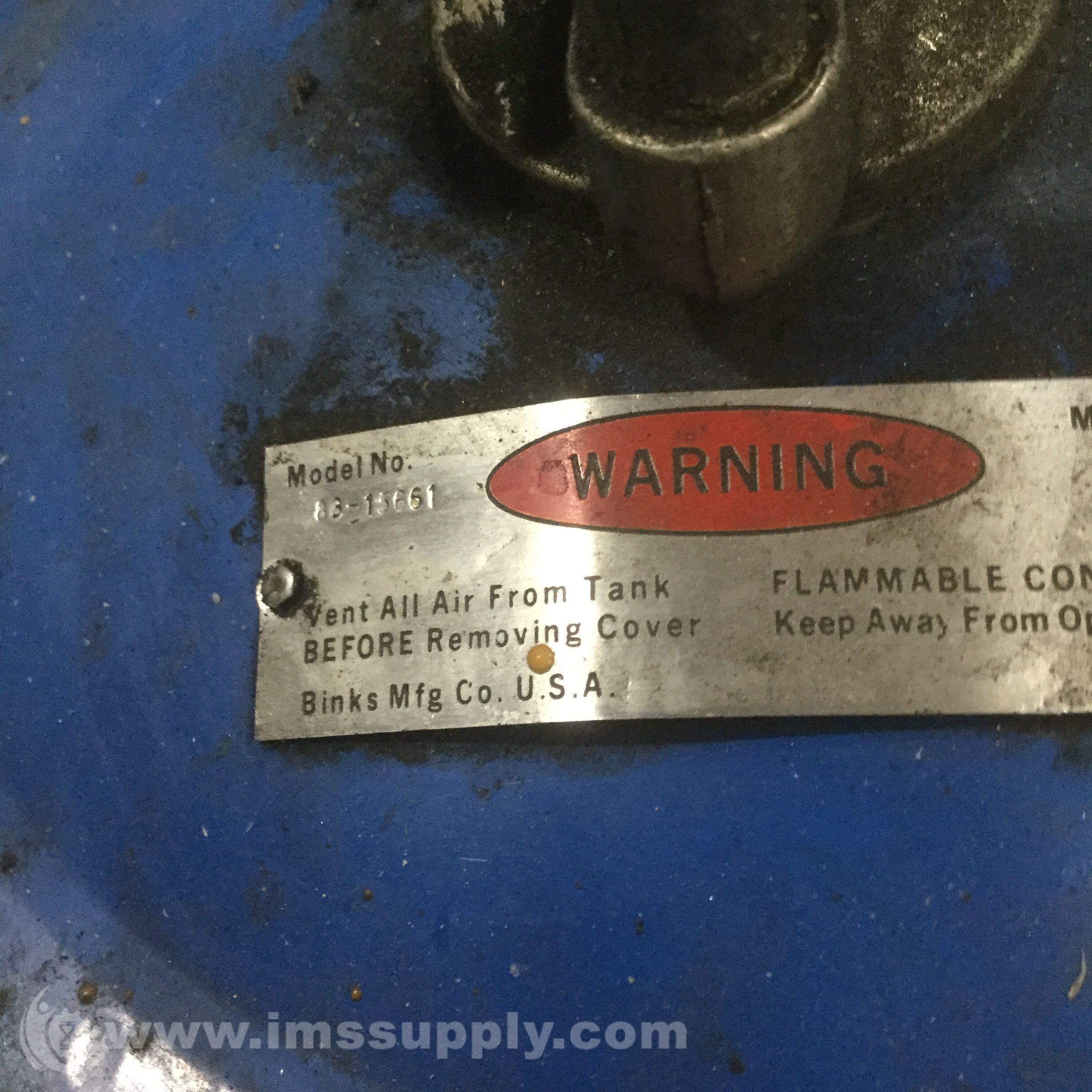 Binks 83-15661 Pressure Tank - IMS Supply