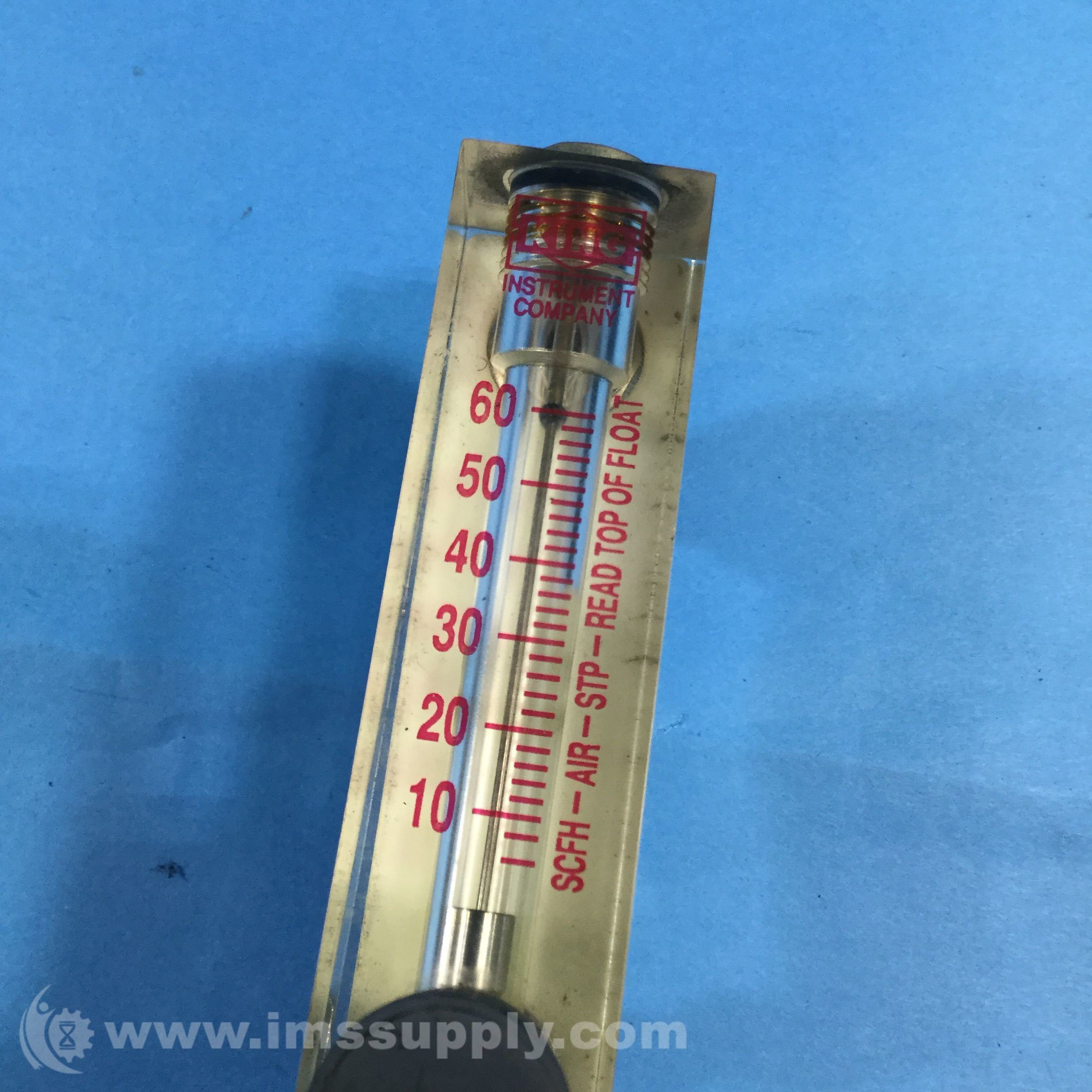 King Instrument SCFH-AIR-STP-READ TOP OF FLOAT Meter - IMS Supply