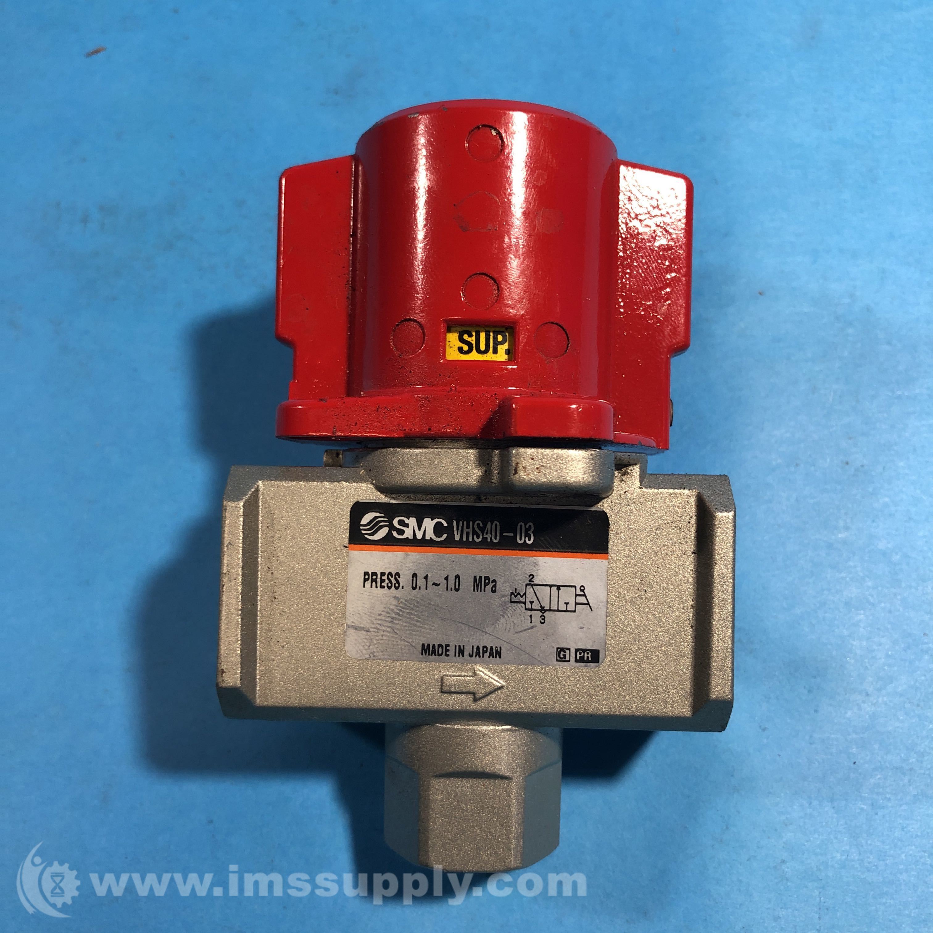 SMC VHS40-03 3-Port Lock Out Hand Valve - IMS Supply