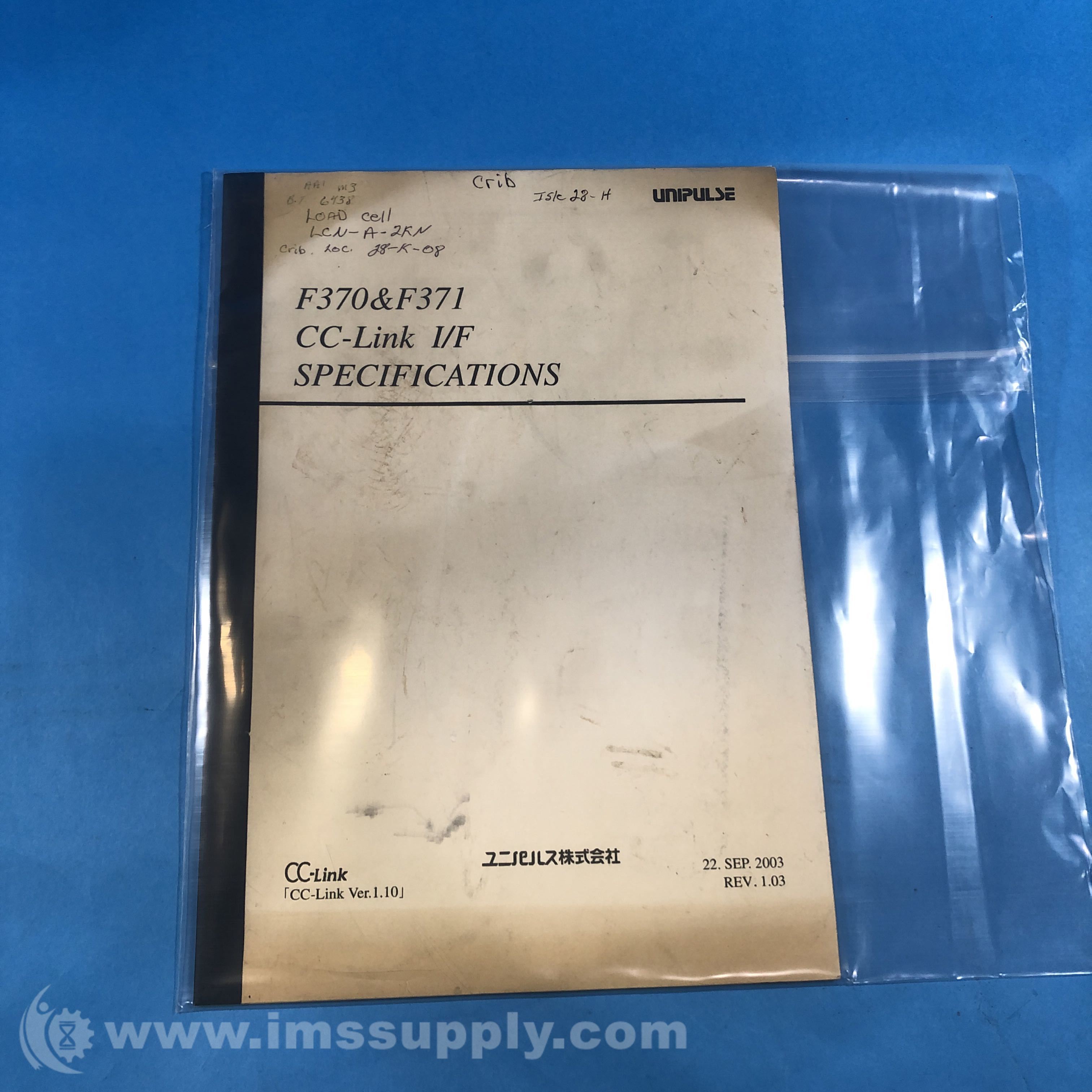 Unipulse F370 & F371 Manual Revision 1.03 - IMS Supply