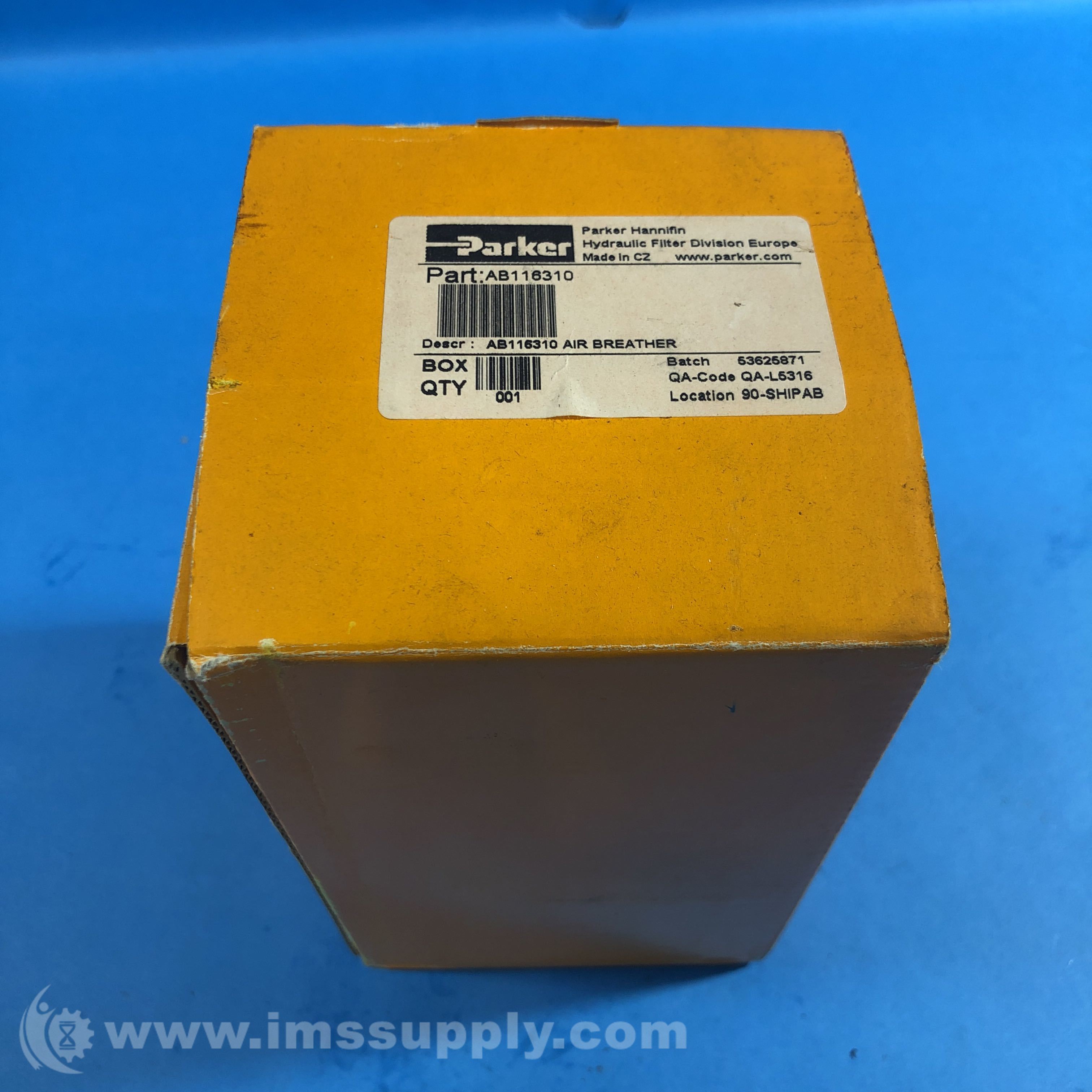 Parker AB116310 Non-Metallic Air Breather, 10 Micron Rating - IMS Supply