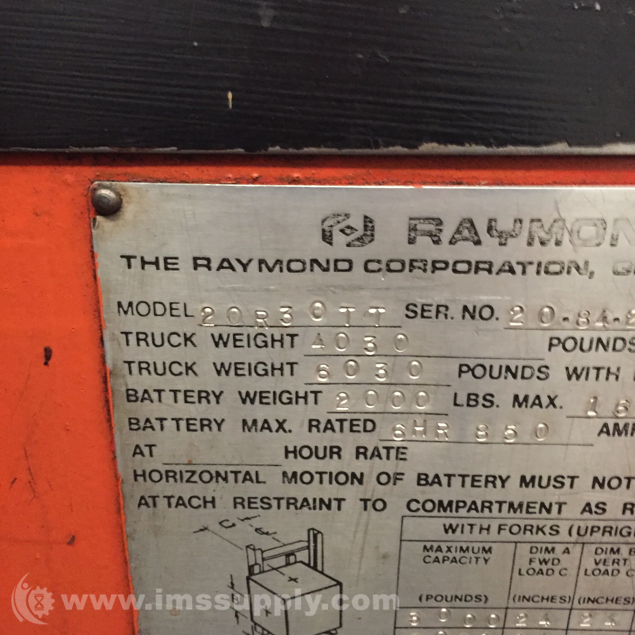 Raymond Corp 20R30TT Electric Stand Up Reach Forklift - IMS Supply