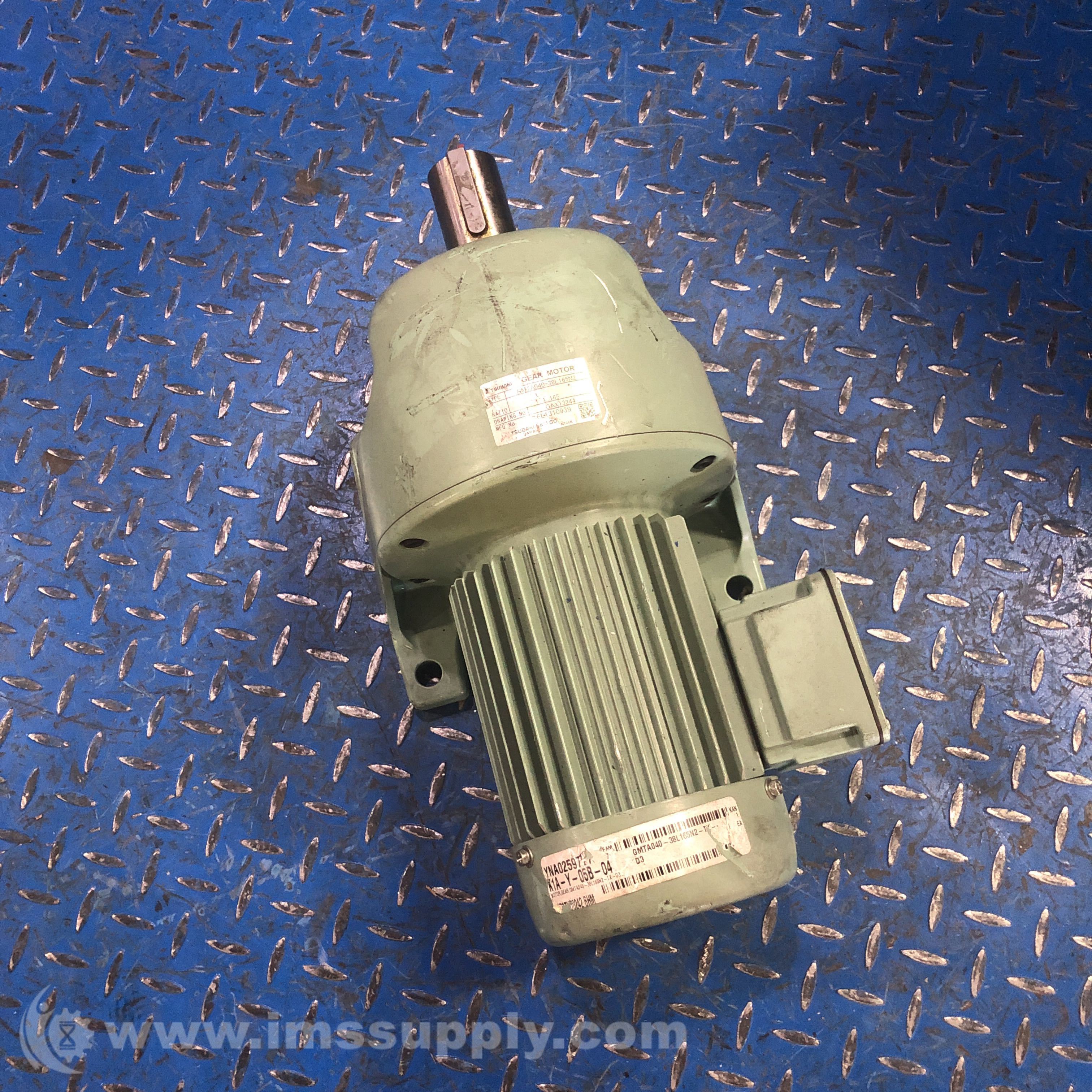 Tsubaki GMTA040-38L165N2-TK-03 Gear Motor - IMS Supply