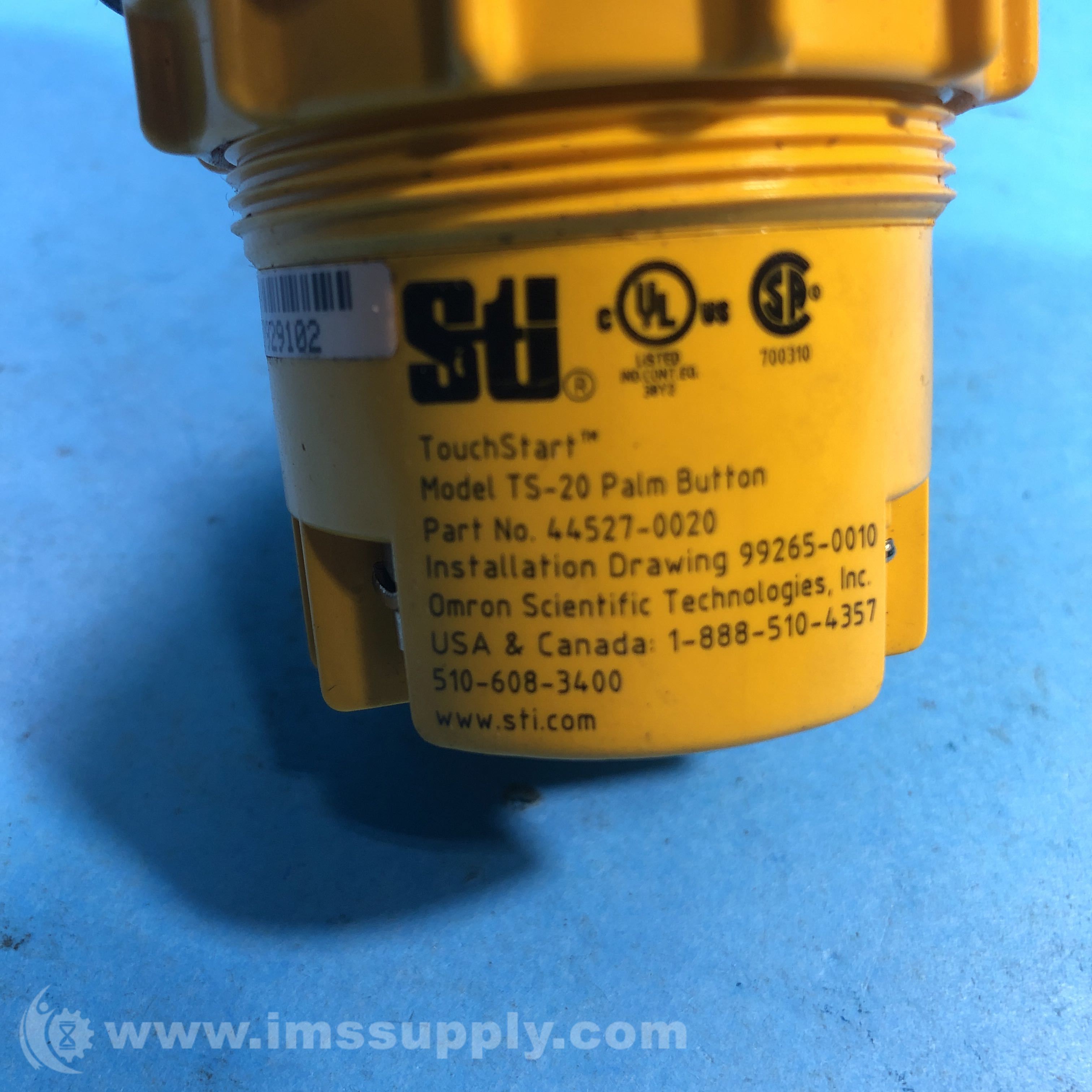 STI 44527-0020 TS-20 Touchstart 24VDC Palm Button - IMS Supply