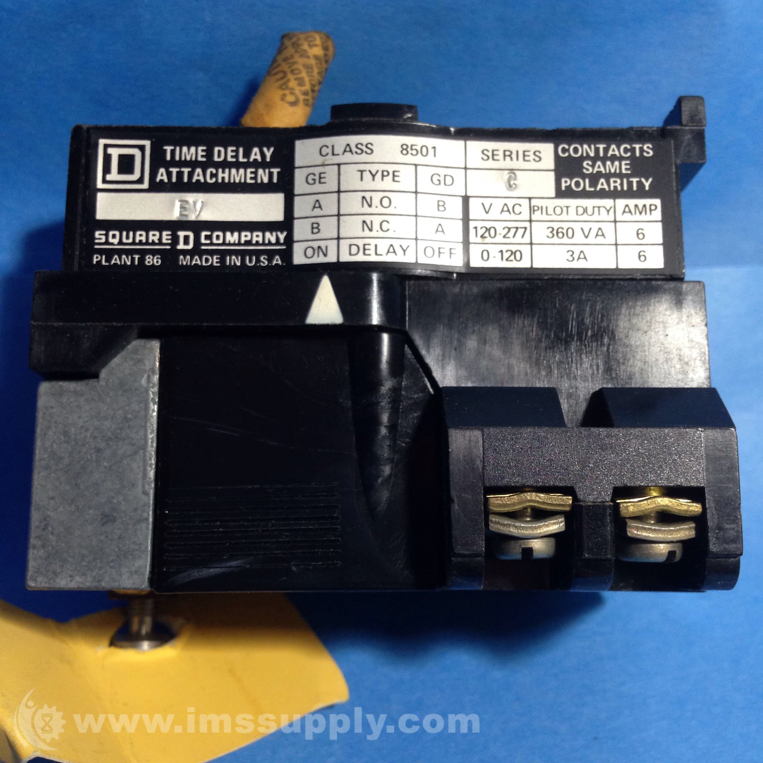 Square D 8501 GE Timer Attachment On Delay Type GE Series C - IMS Supply
