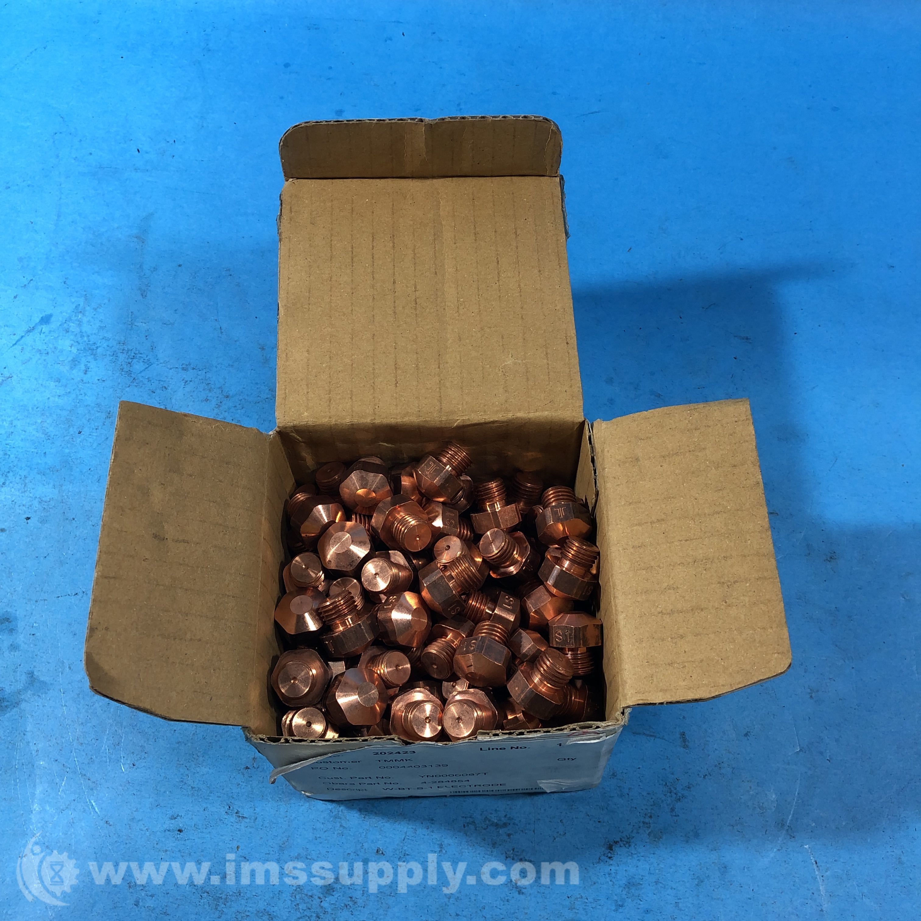 Obara W-BT-S-1 Electrode Box of 100 Copper Welding Electrodes - IMS Supply