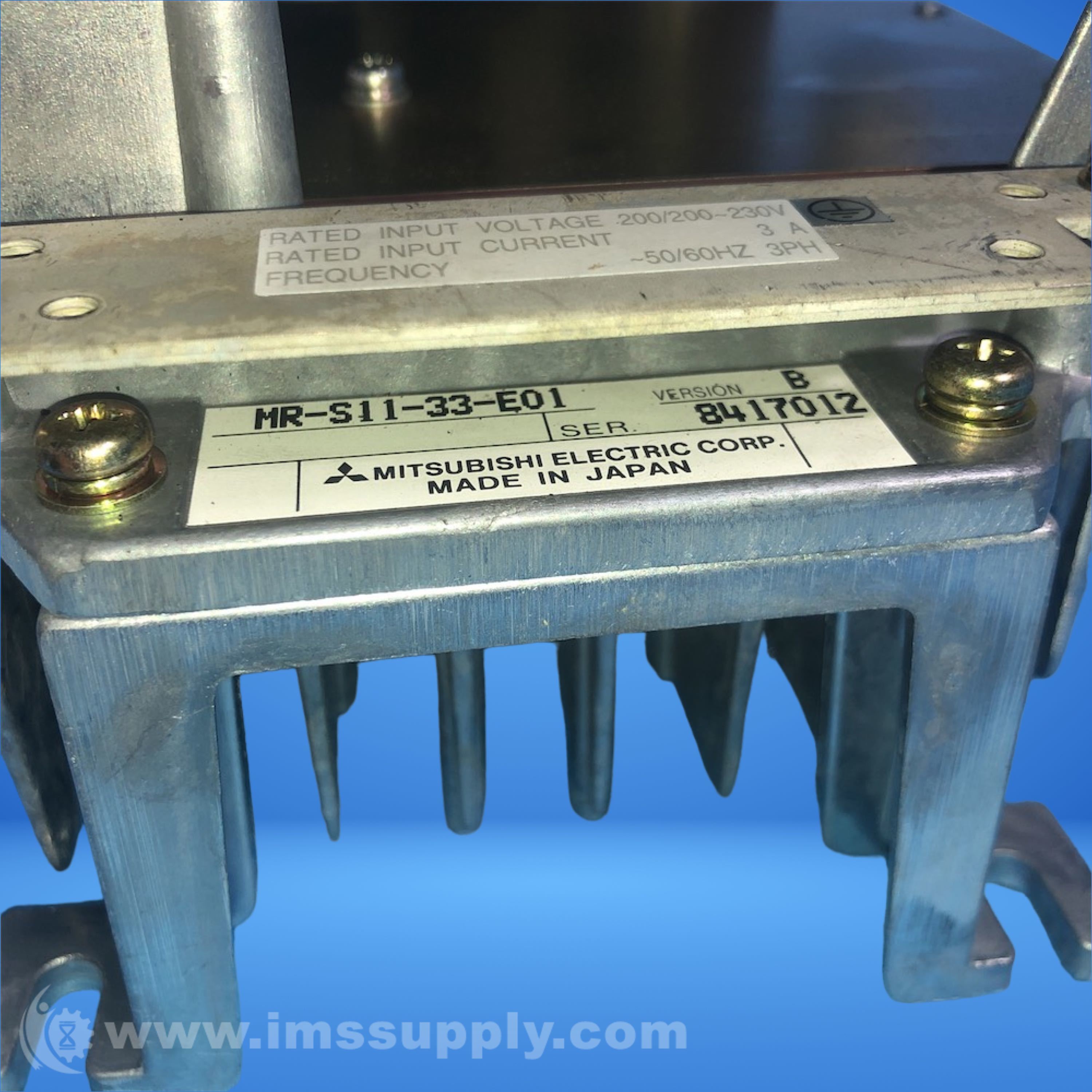 Mitsubishi Electric MR-S11-33-E01 Servo Drive - IMS Supply