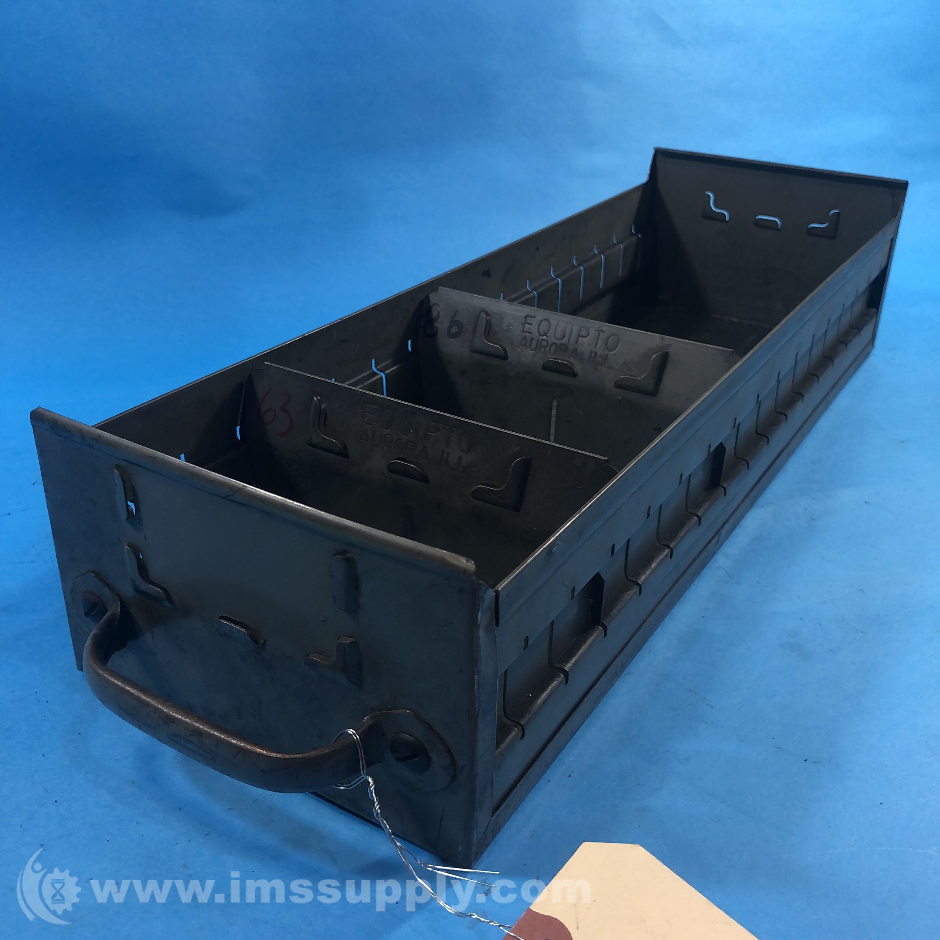 Equipto Black Metal Slide Drawer 18 x 3 x 3 - IMS Supply