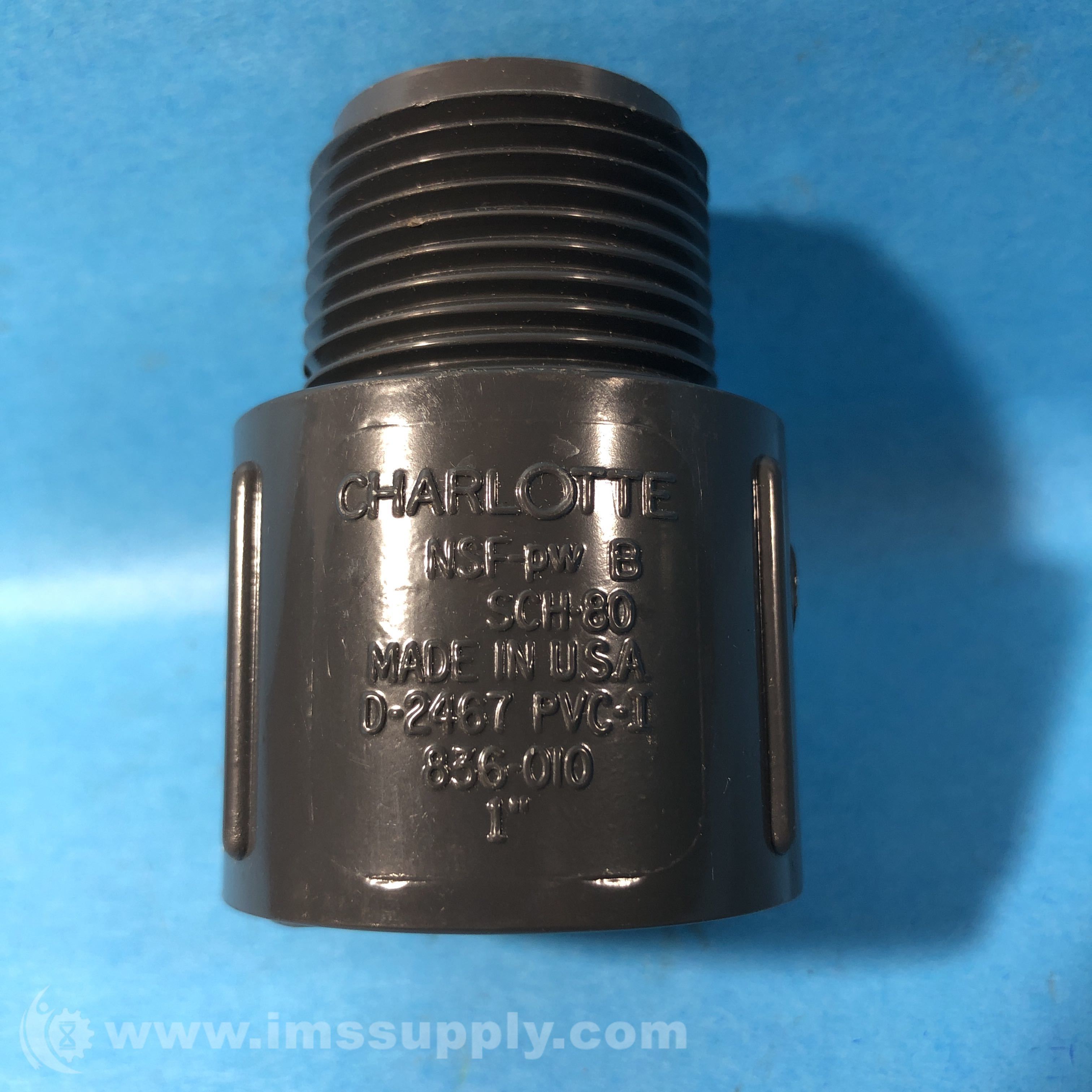 Charlotte Pipe 836-010 SCH80 PVC Male Adapter Size 1 Inch - IMS Supply