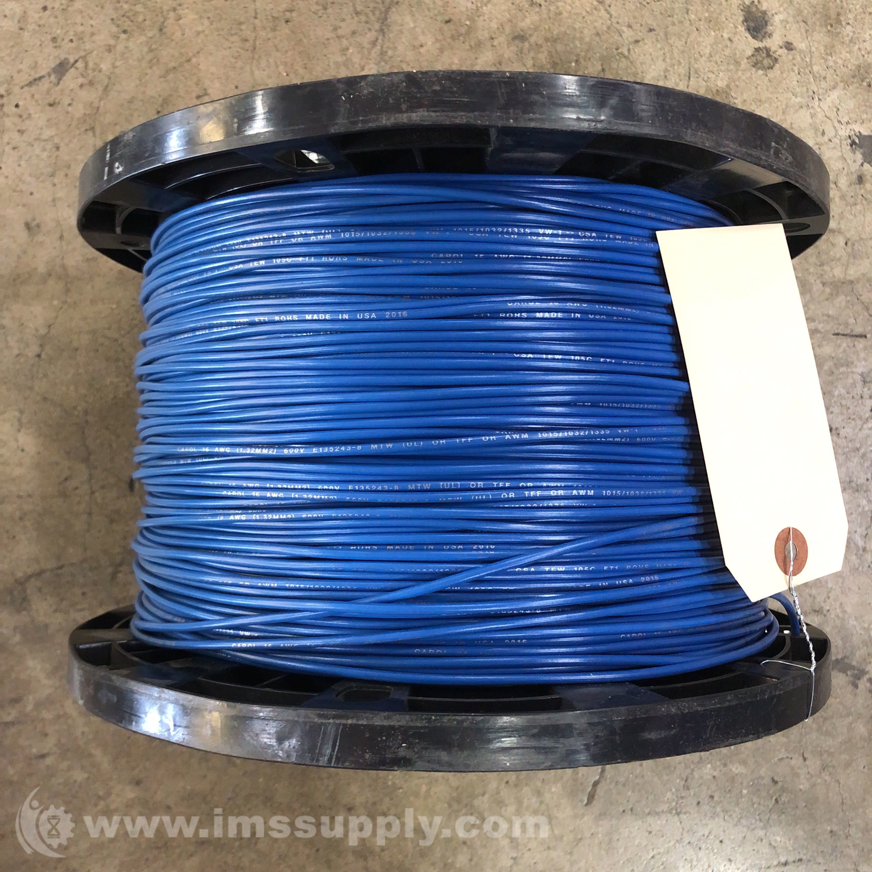 Carol Cable 1.32MM2 E135243-8 Blue Machine Tool Wire - IMS Supply
