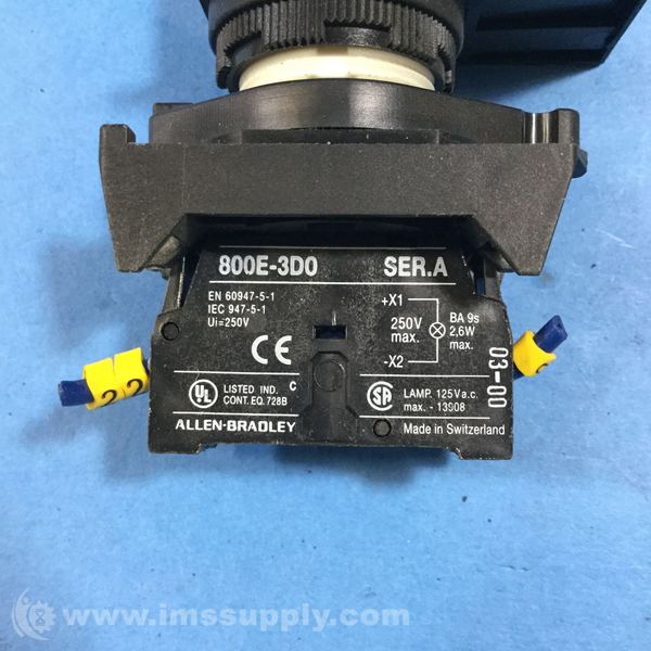 Allen Bradley 800E-3D0 Push Button Power Module - IMS Supply
