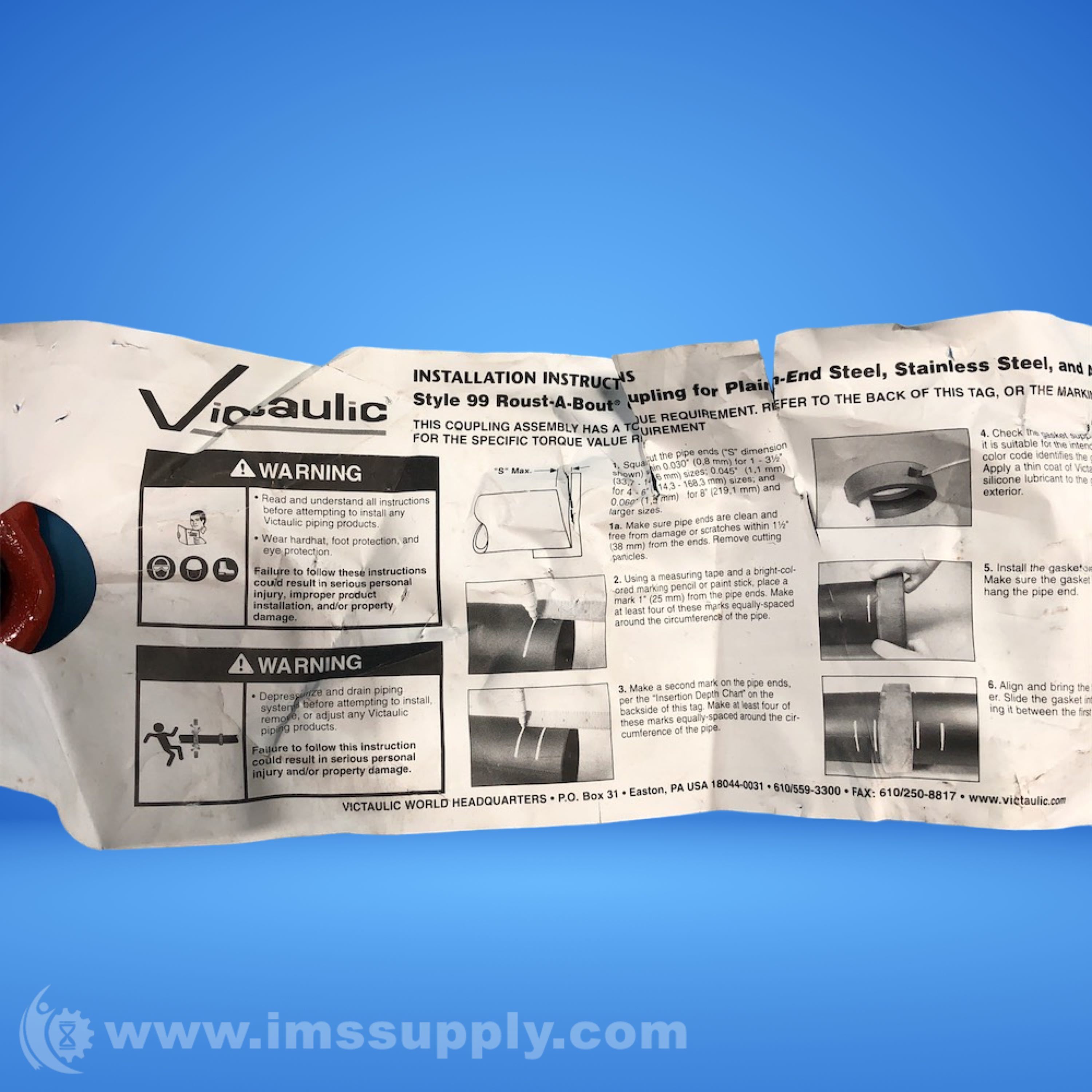 Victaulic 99 Size 1-1/2 inch Roust-A-Bout Coupling - IMS Supply